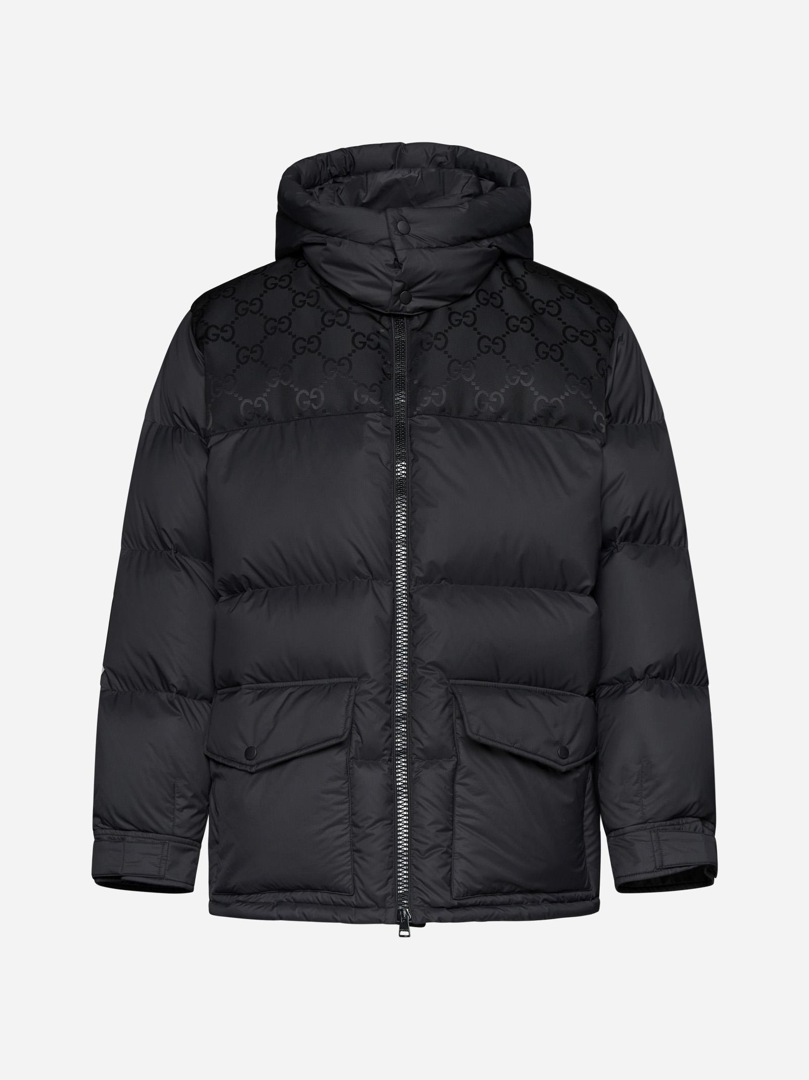 Gucci GG Motif Quilted Nylon Down Jacket in Black for Men | Lyst