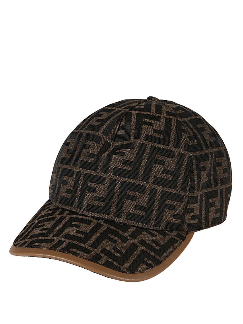 Fendi Logo Baseball Hat in Black for Men | Lyst