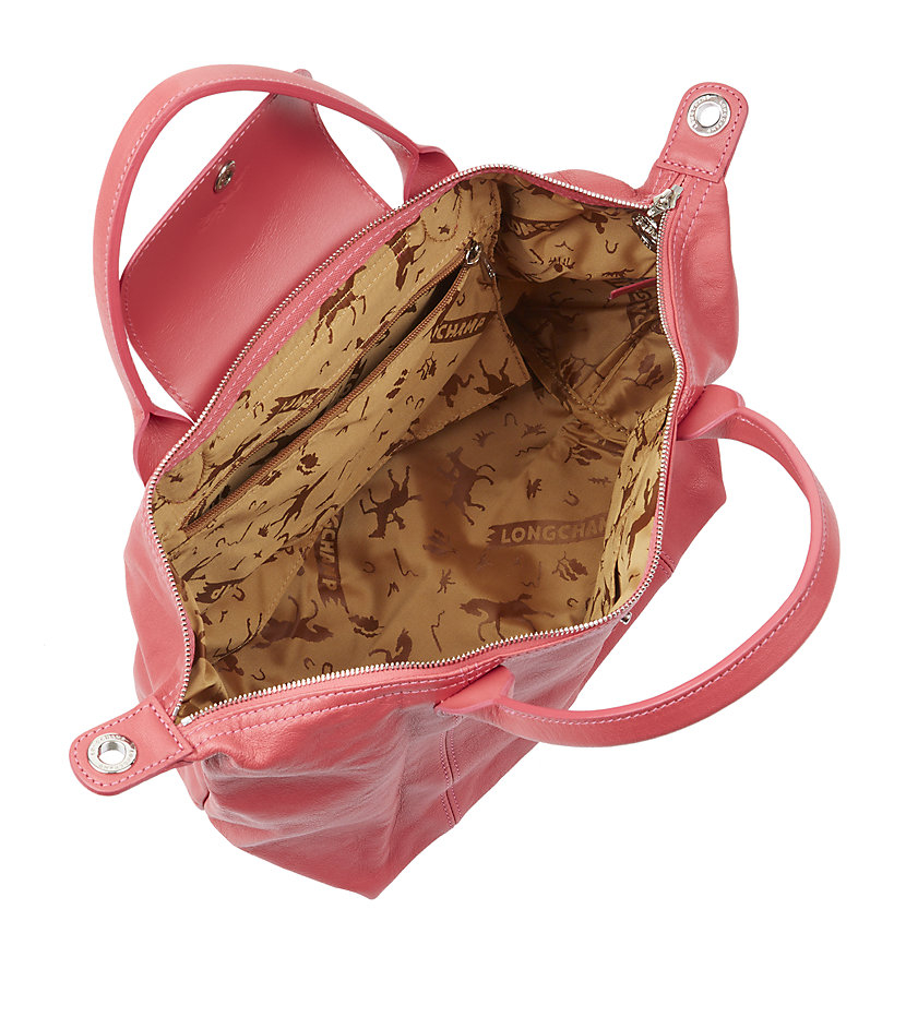 longchamp pliage cuir rose,longchamp pliage cuir small leather in rose