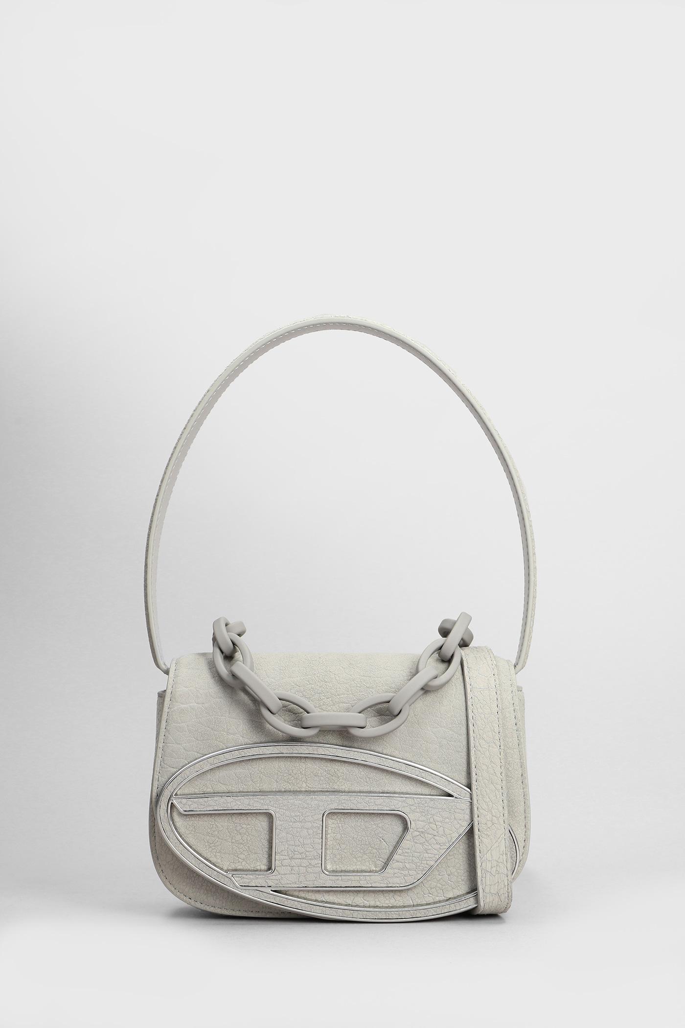 DIESEL 1dr Shoulder Bag In Grey Leather in White | Lyst