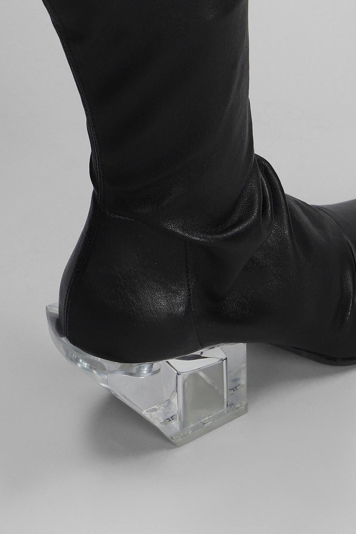 Rick Owens Stretch Sliver High Heels Ankle Boots in Black | Lyst Rick Owens Stretch Sliver High Heels Ankle Boots in Black | Lyst
