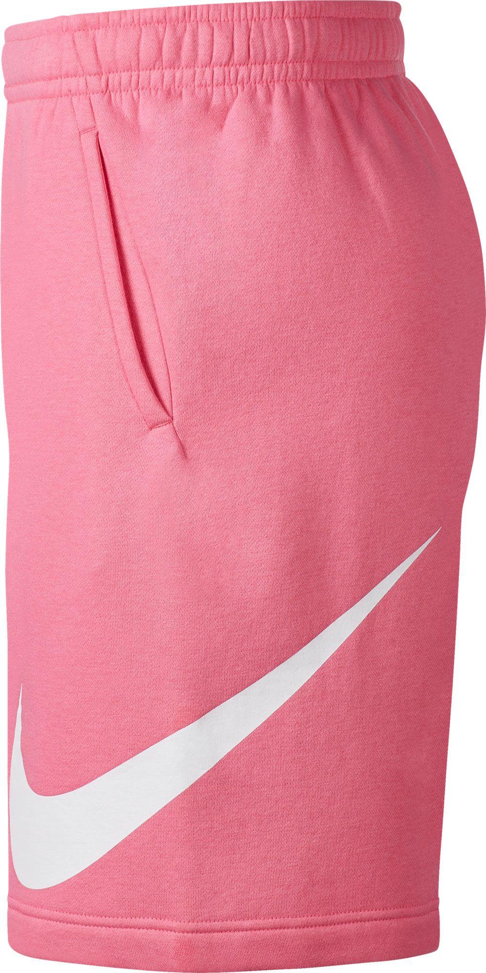 Nike Club Fleece Graphic Shorts Regular And Big And Tall In Pink For