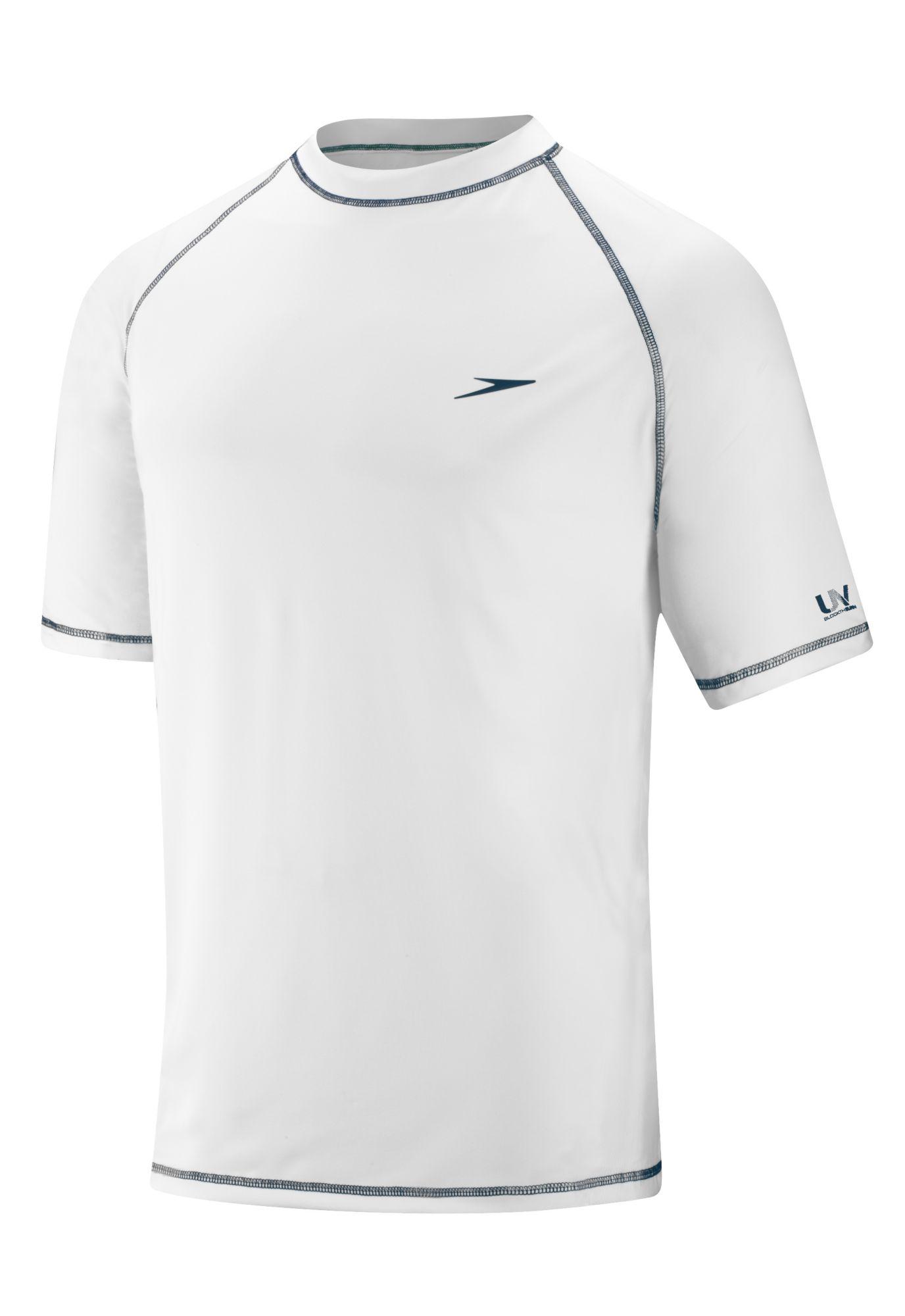 Speedo Synthetic Easy Short Sleeve Swim T Shirt In White For Men Lyst