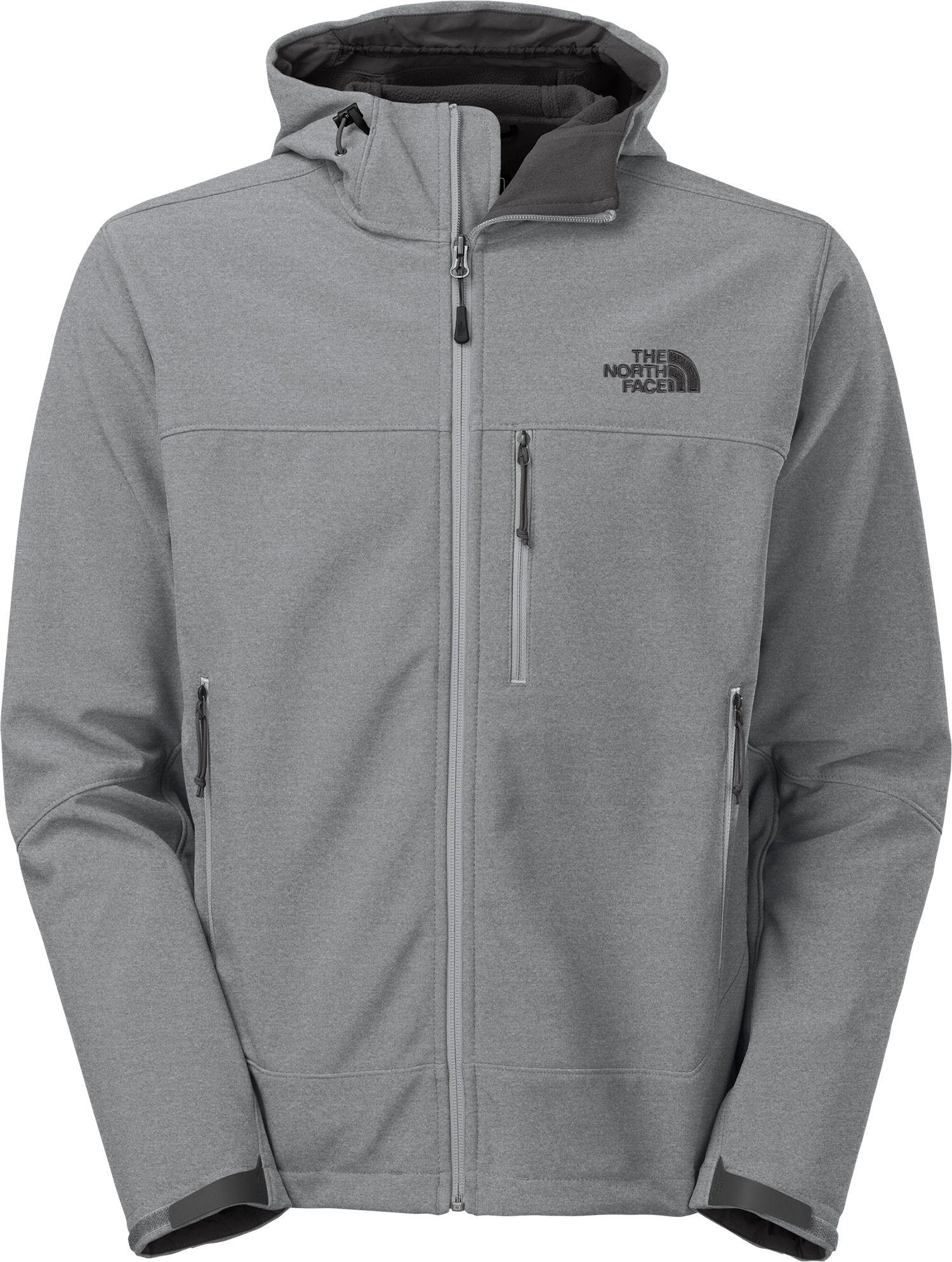 The North Face Fleece Apex Bionic Soft Shell Hooded Jacket in Gray for Men - Lyst