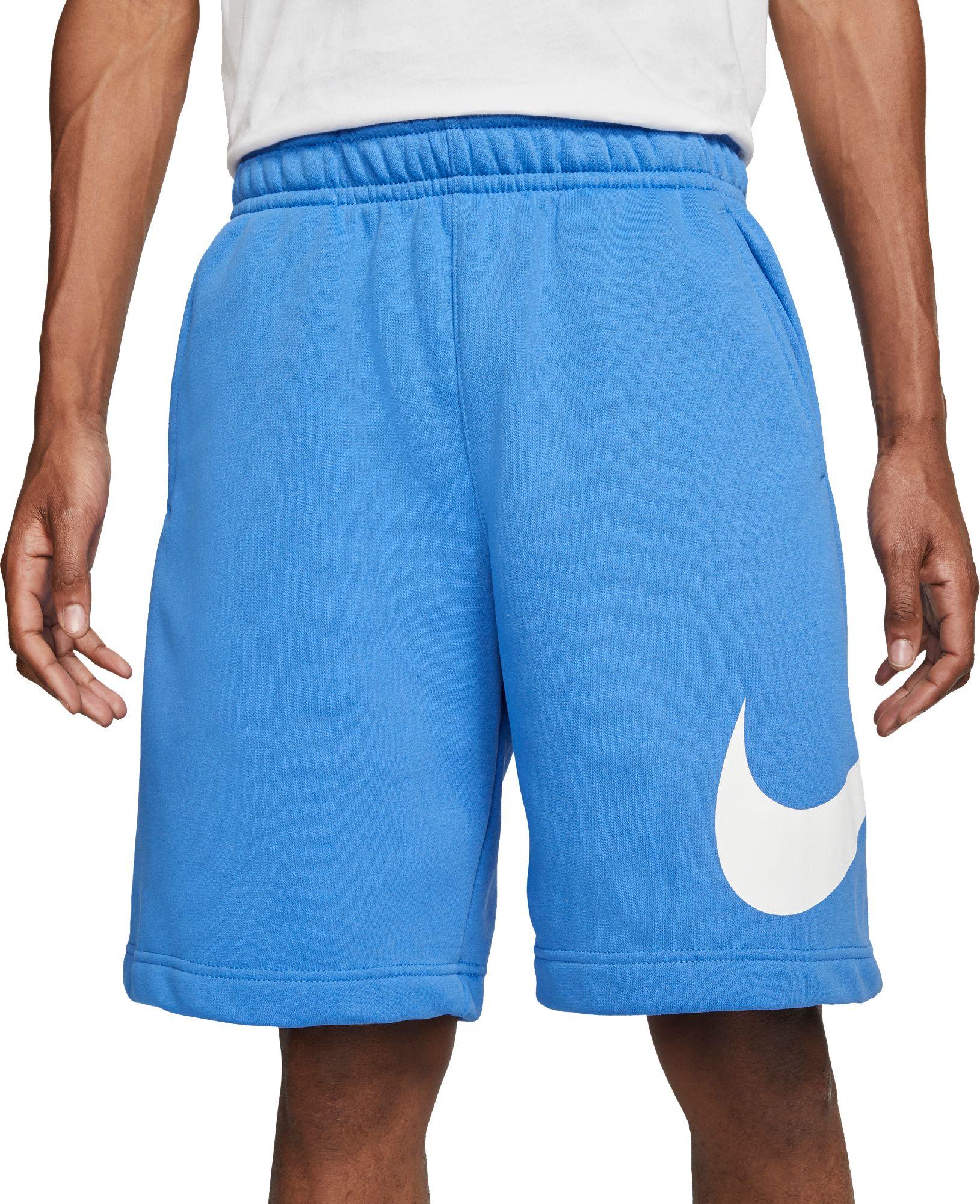 Nike Club Fleece Graphic Shorts Regular And Big And Tall In Blue For