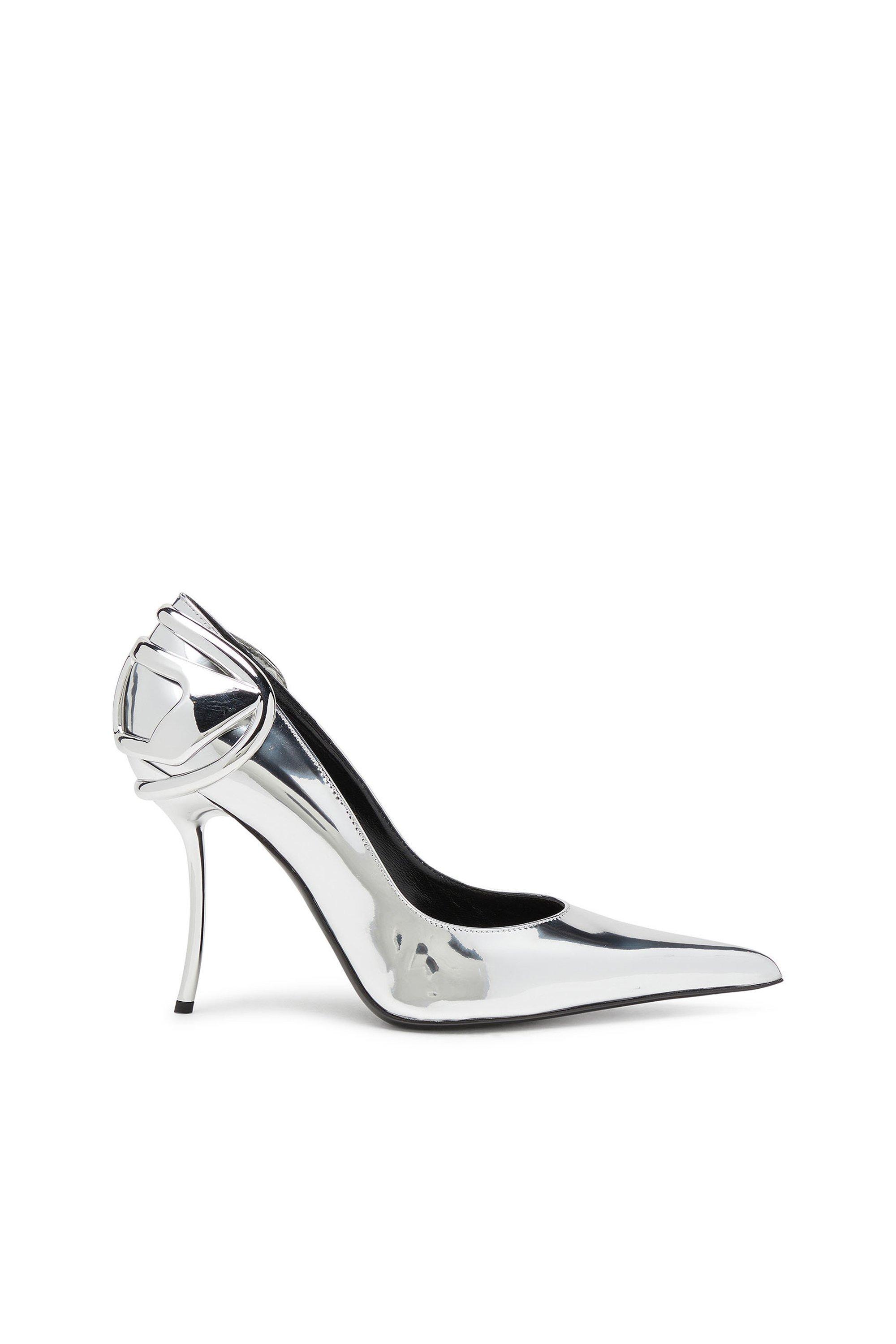 DIESEL D-ten & Half-metallic Pumps With Curved Heel in White | Lyst