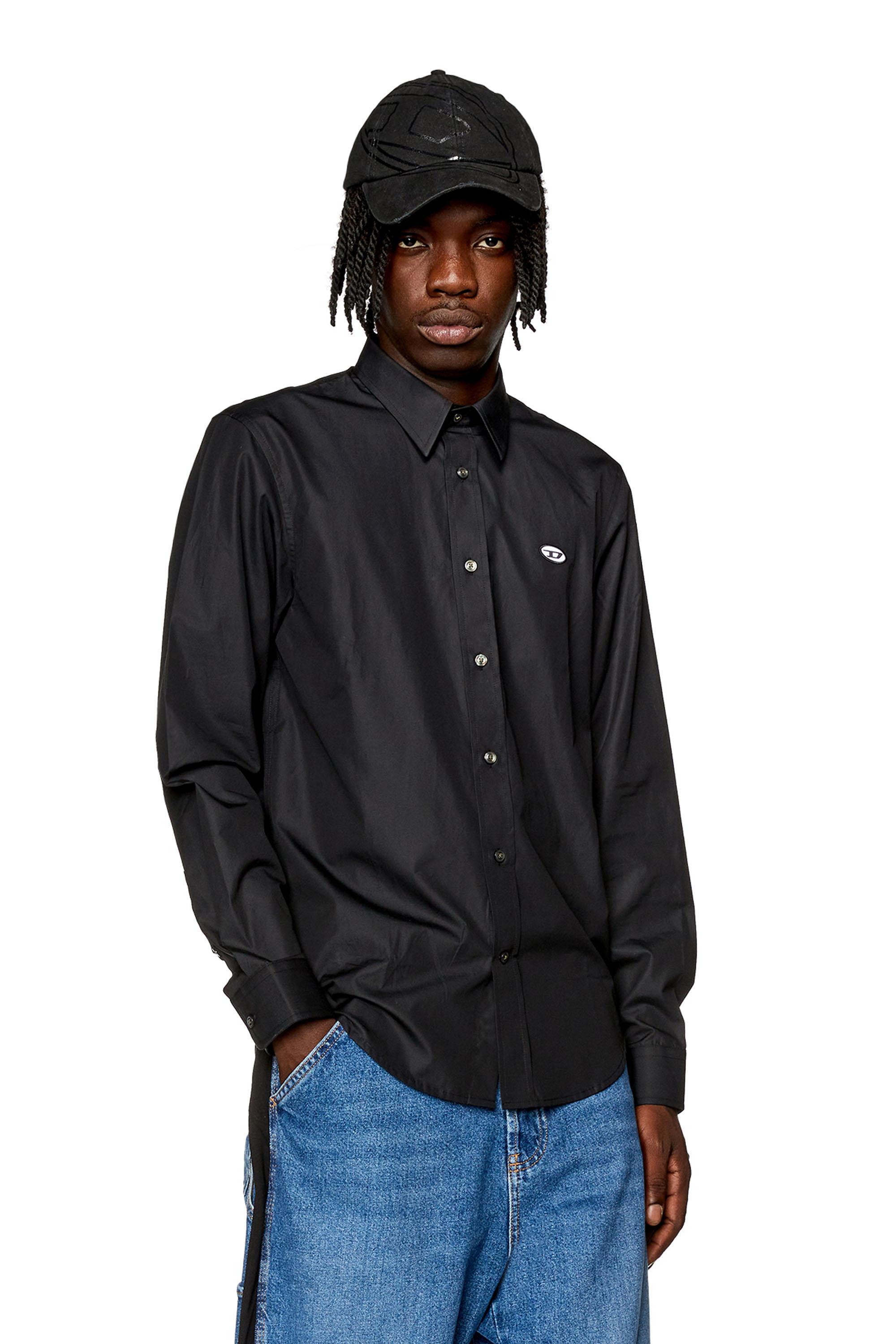 DIESEL Shirt With Oval D Patch in Black for Men | Lyst