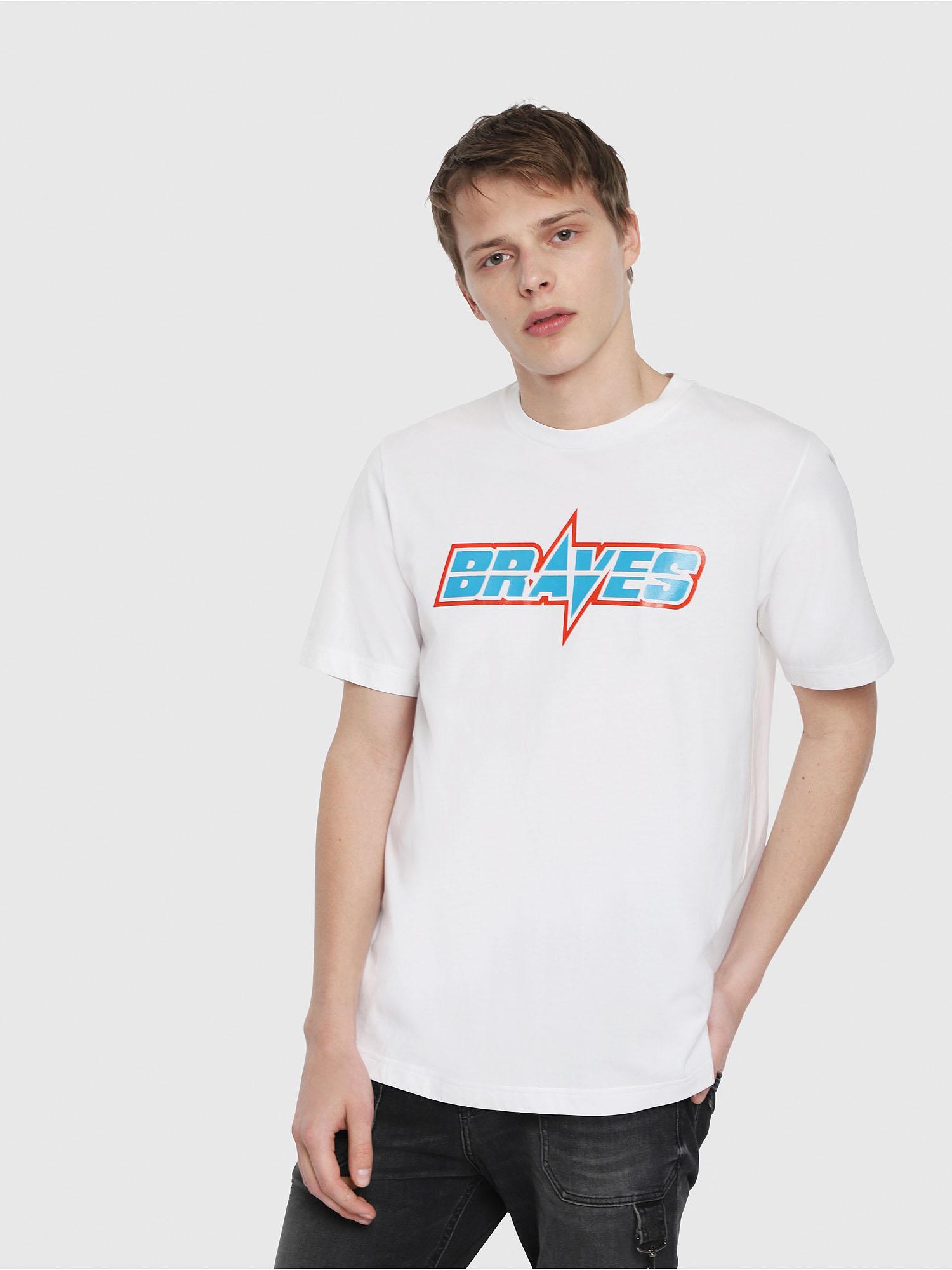 DIESEL Cotton T-just-yb Jersey T-shirt With Braves Graphic in White for ...