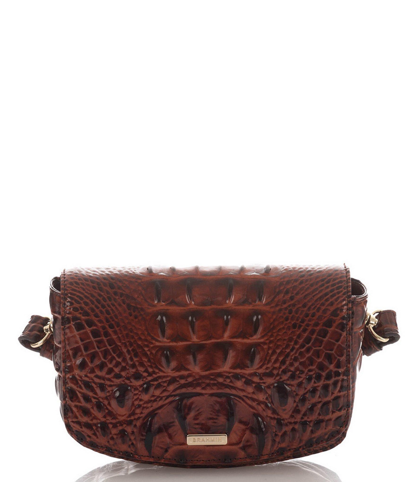 Brahmin Melbourne Collection Crocodile-embossed Lil Convertible Belt ...