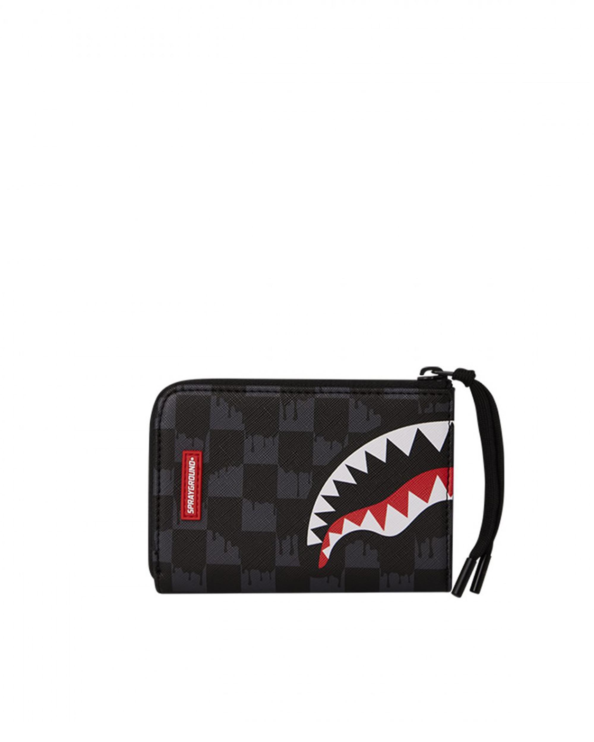 Sprayground Portafoglio Drip Check Shark in Black for Men | Lyst