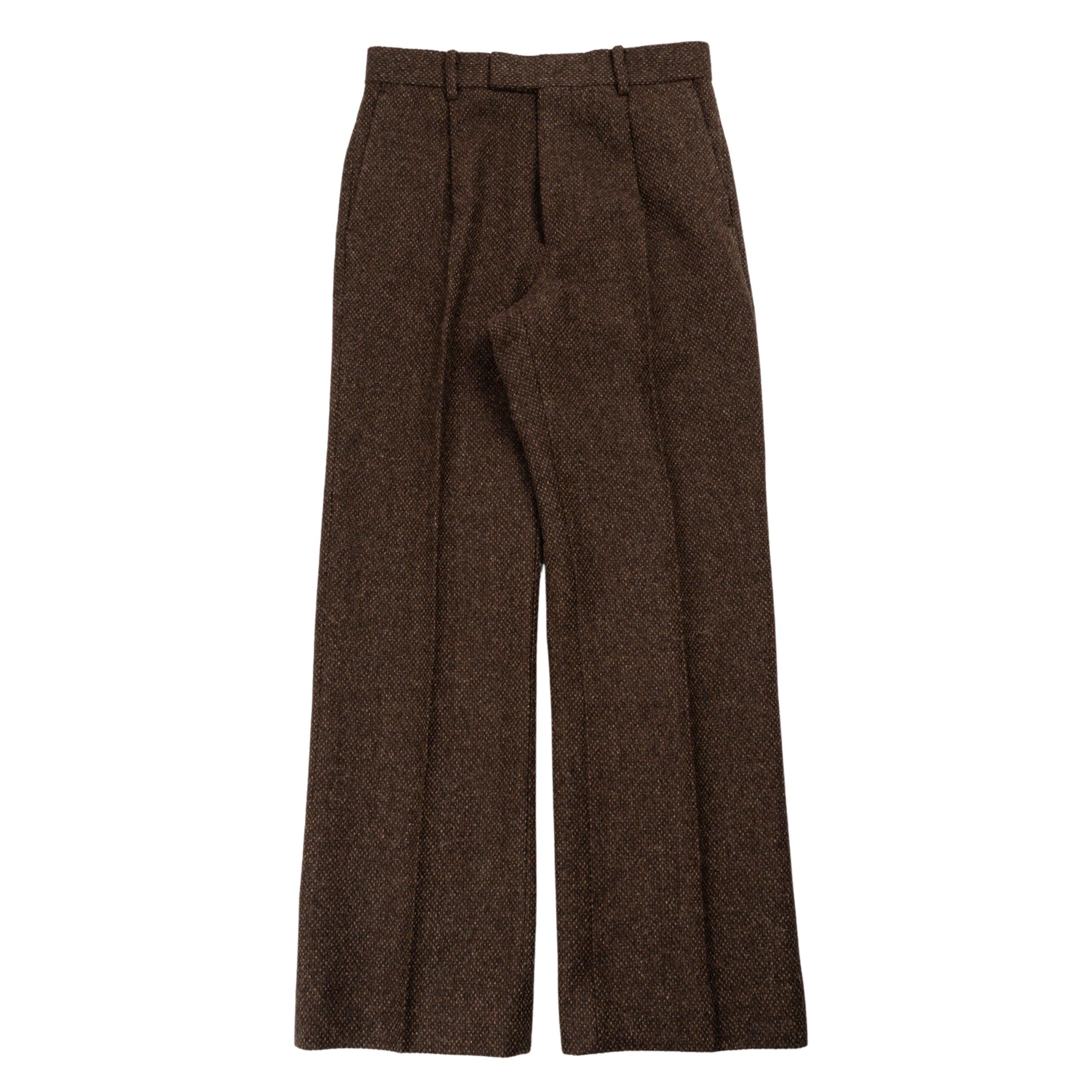 AURALEE Lama Shetland Wool Tweed Slacks in Brown for Men | Lyst