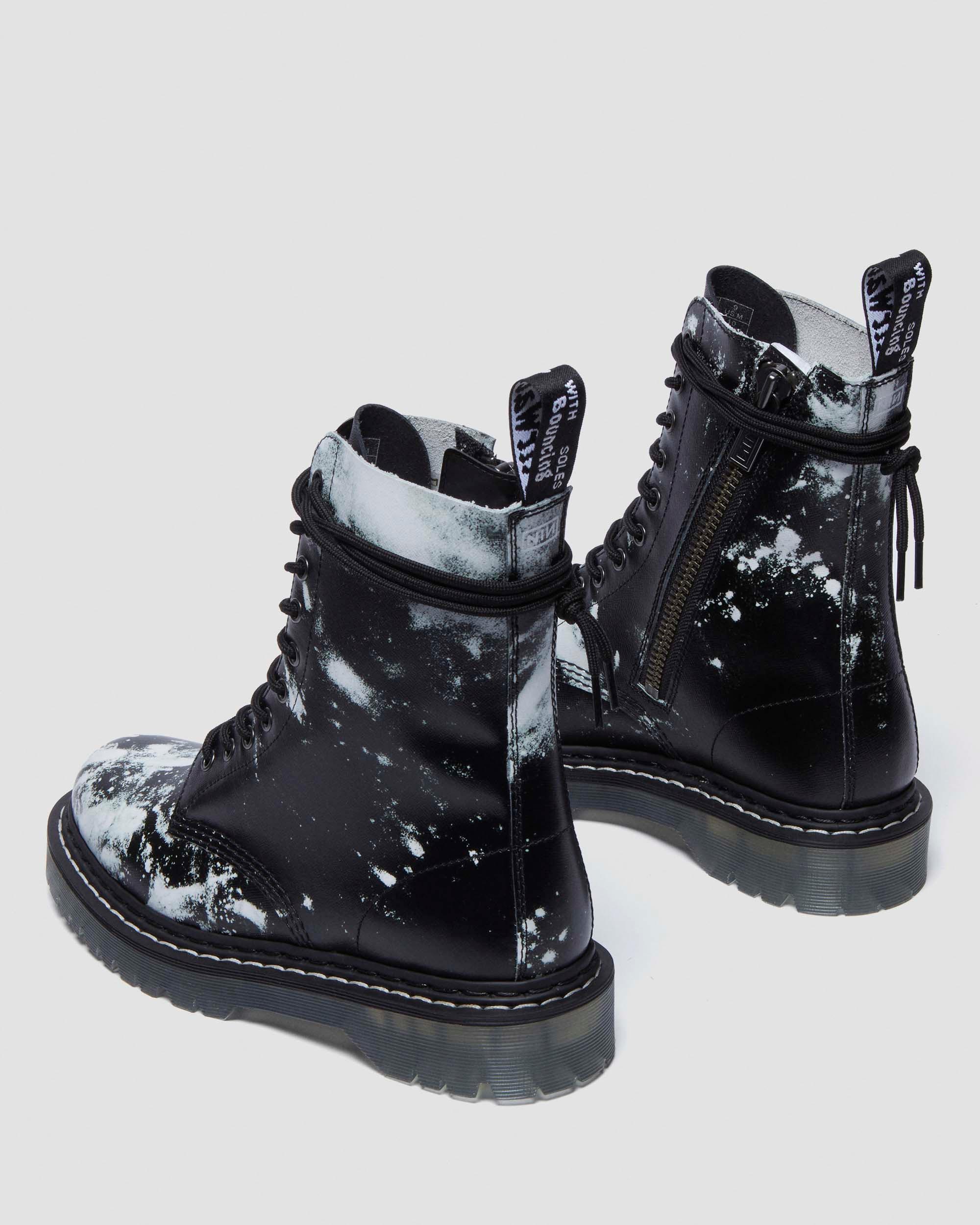 Dr. Martens 1490 Nine Inch Nails Leather Mid Calf Boots in Dr. Martens 1490 Nine Inch Nails Leather Mid Calf Boots in