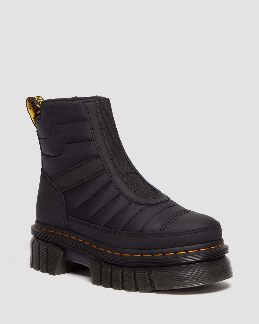 Dr. Martens Audrick Quilted Platform Chelsea Boots in Black | Lyst