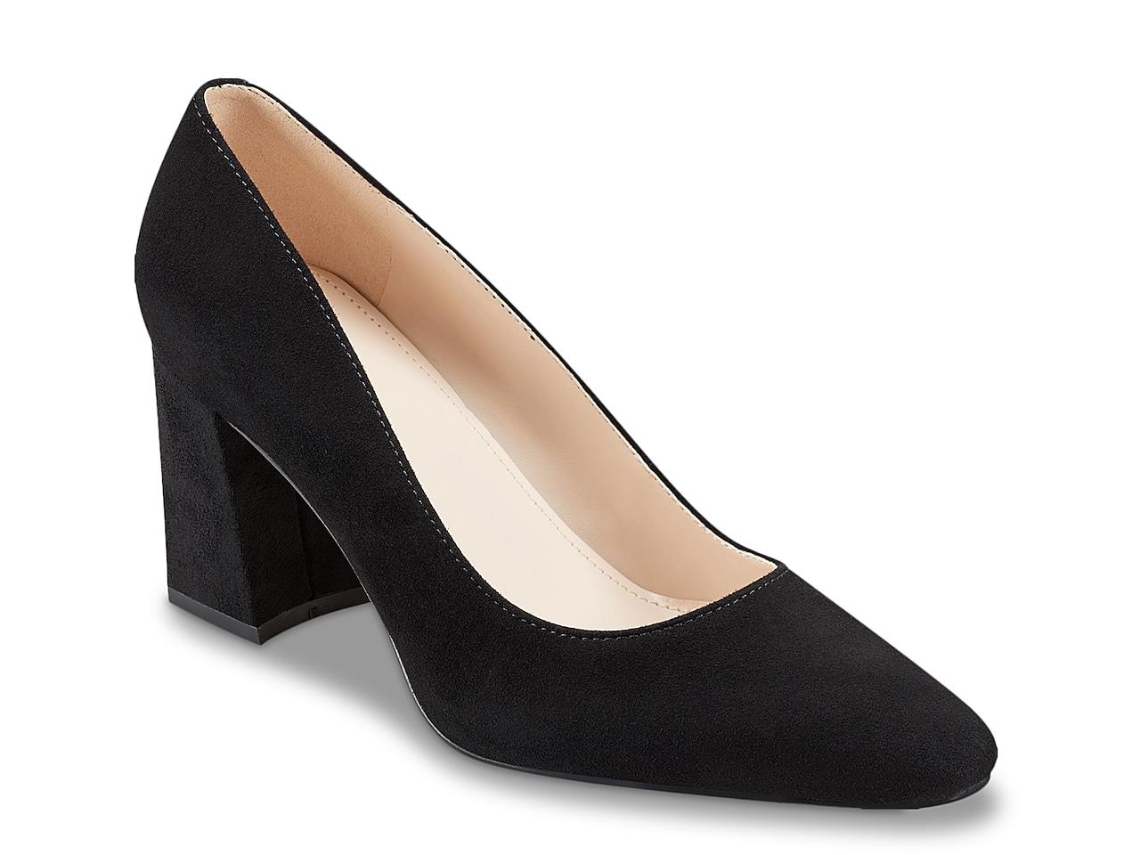 Marc Fisher Keri Wide Pump in Black | Lyst