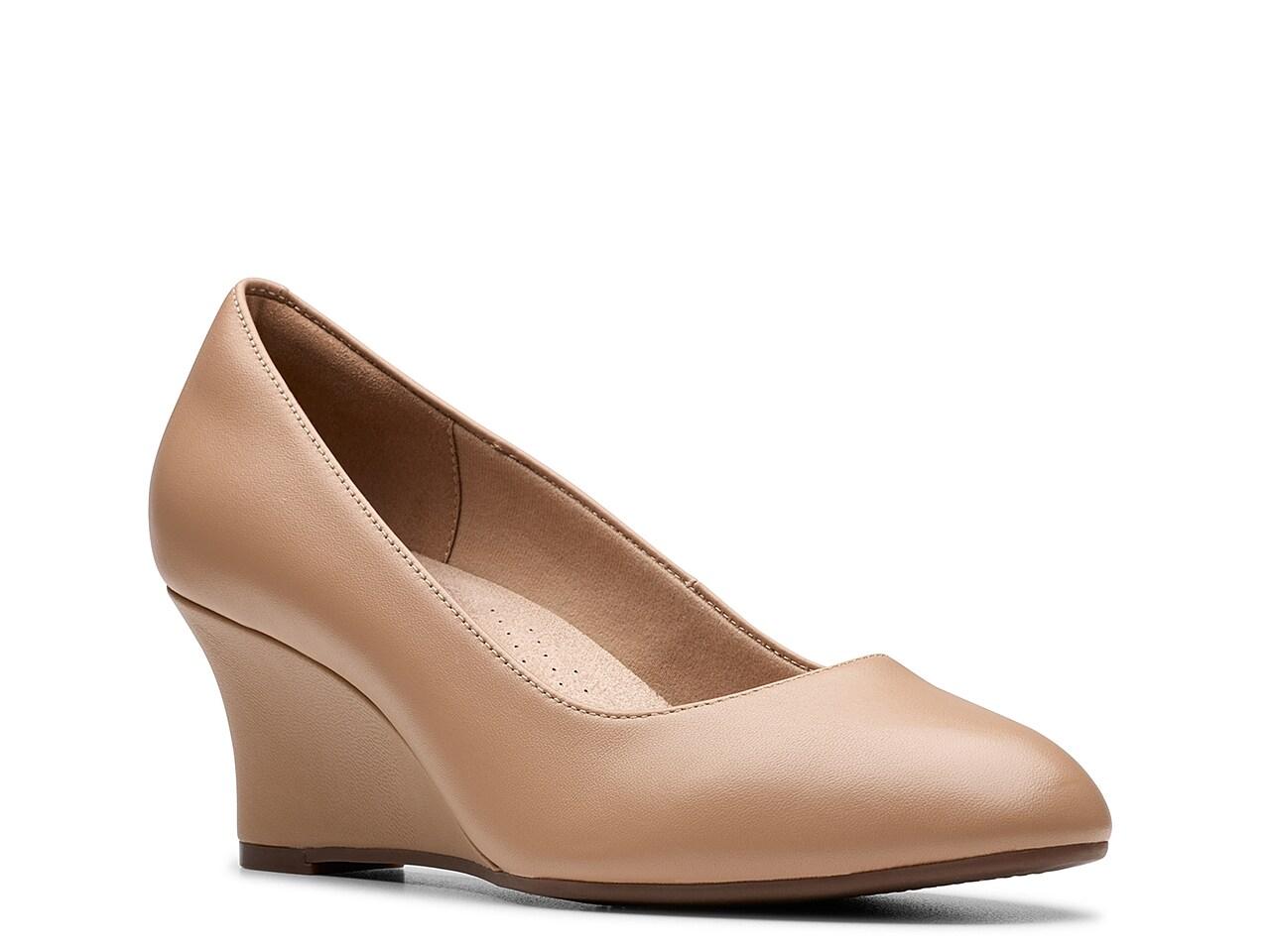 Clarks Olivette Pearl Wedge Pump in Brown | Lyst