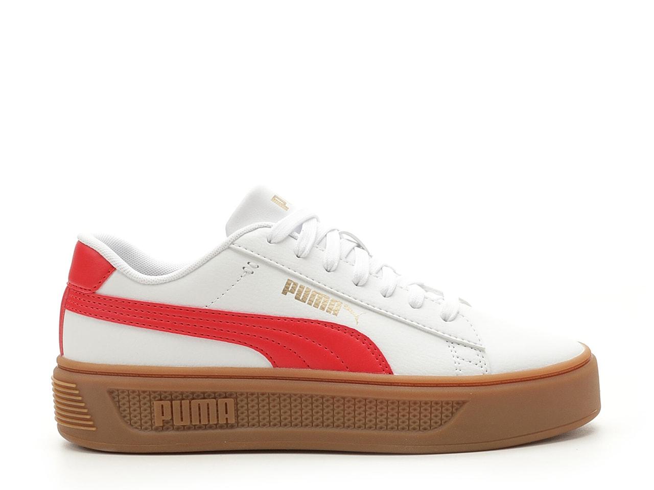 PUMA Smash Platform Sneaker in Red | Lyst