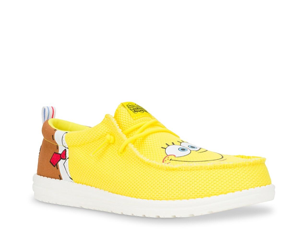HeyDude Wally Spongebob Squarepants Slip-on in Yellow for Men | Lyst