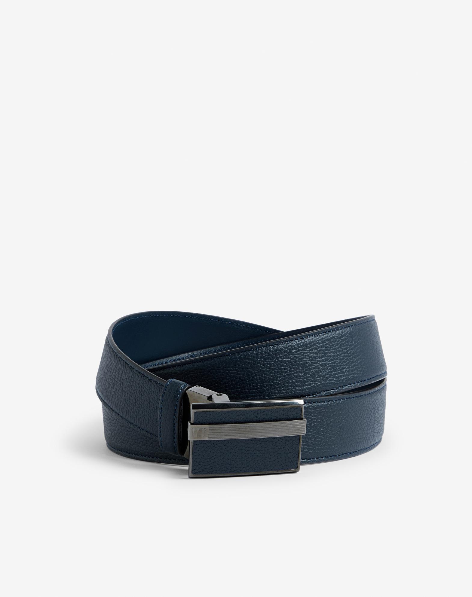 dunhill Luxury 35Mm Slim Longtail Buckle Grain Leather Belt in Blue for ...