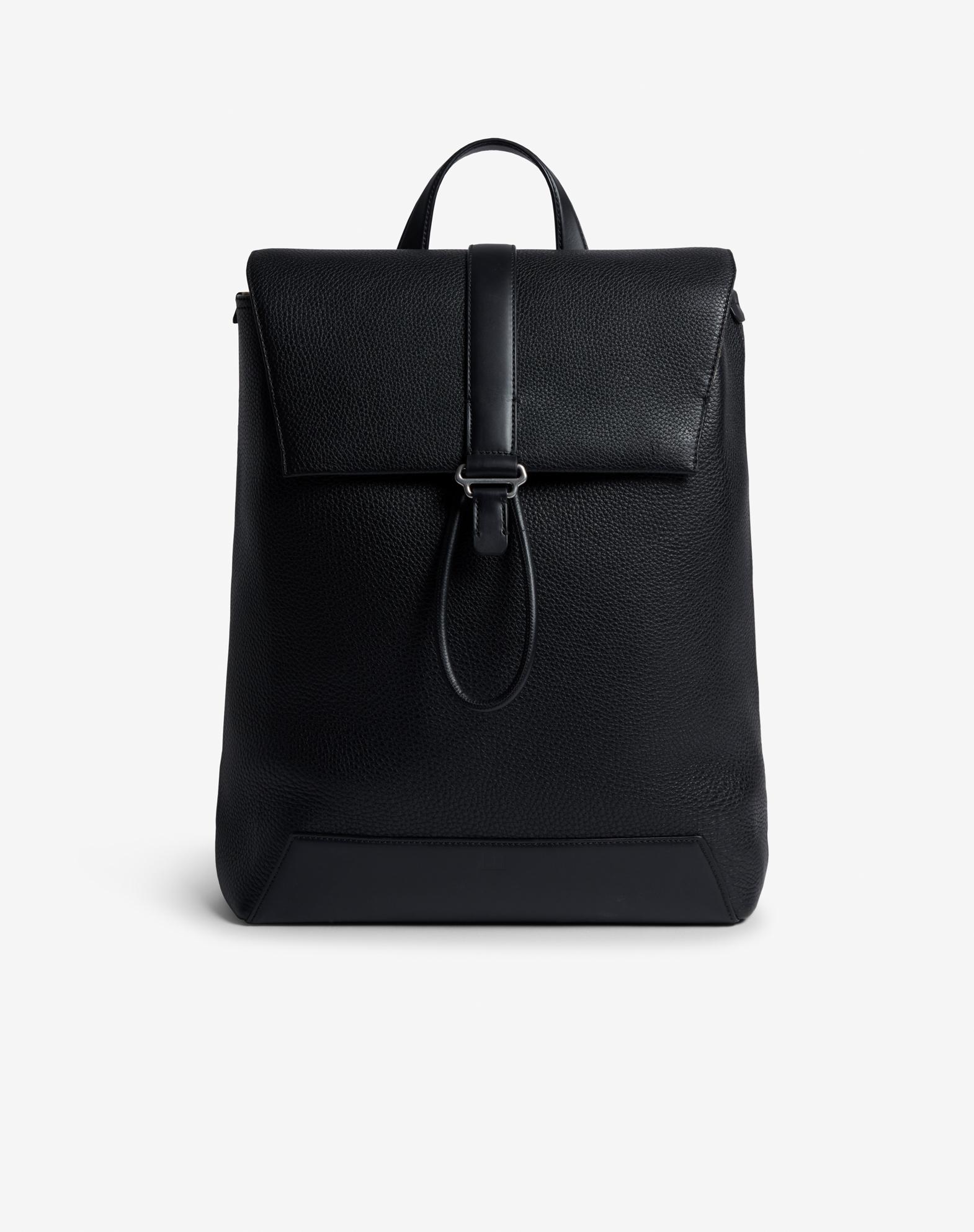 dunhill Luxury Leather 1893 Harness Flap Backpack in Black for Men ...