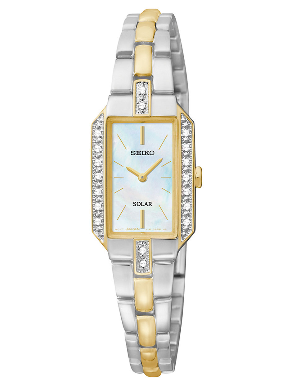 Seiko Ladies Two-Tone Stainless Steel Watch With Diamond Bezel in Gold (TWO TONE) | Lyst