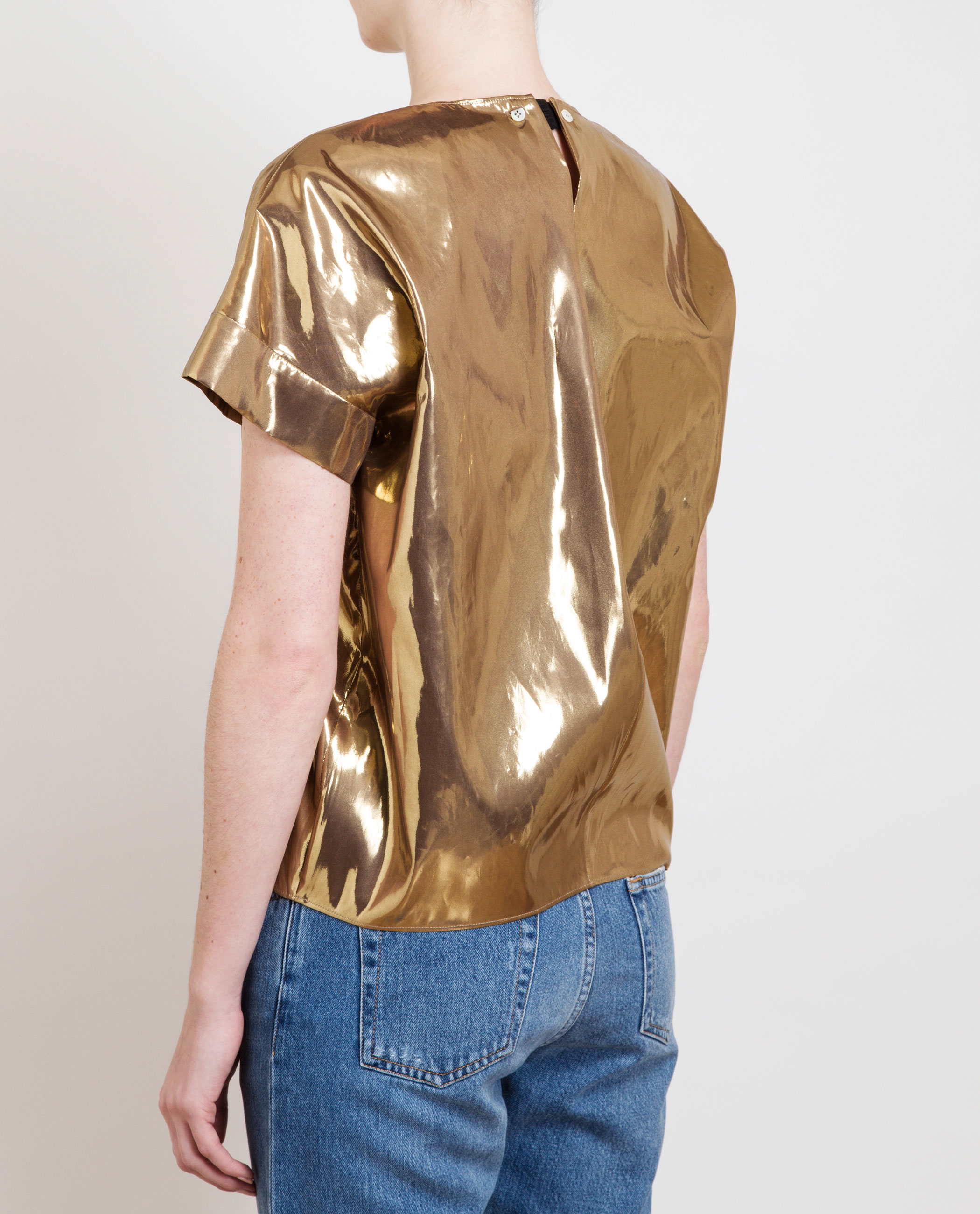 N°21 Metallic Gold Top - Lyst