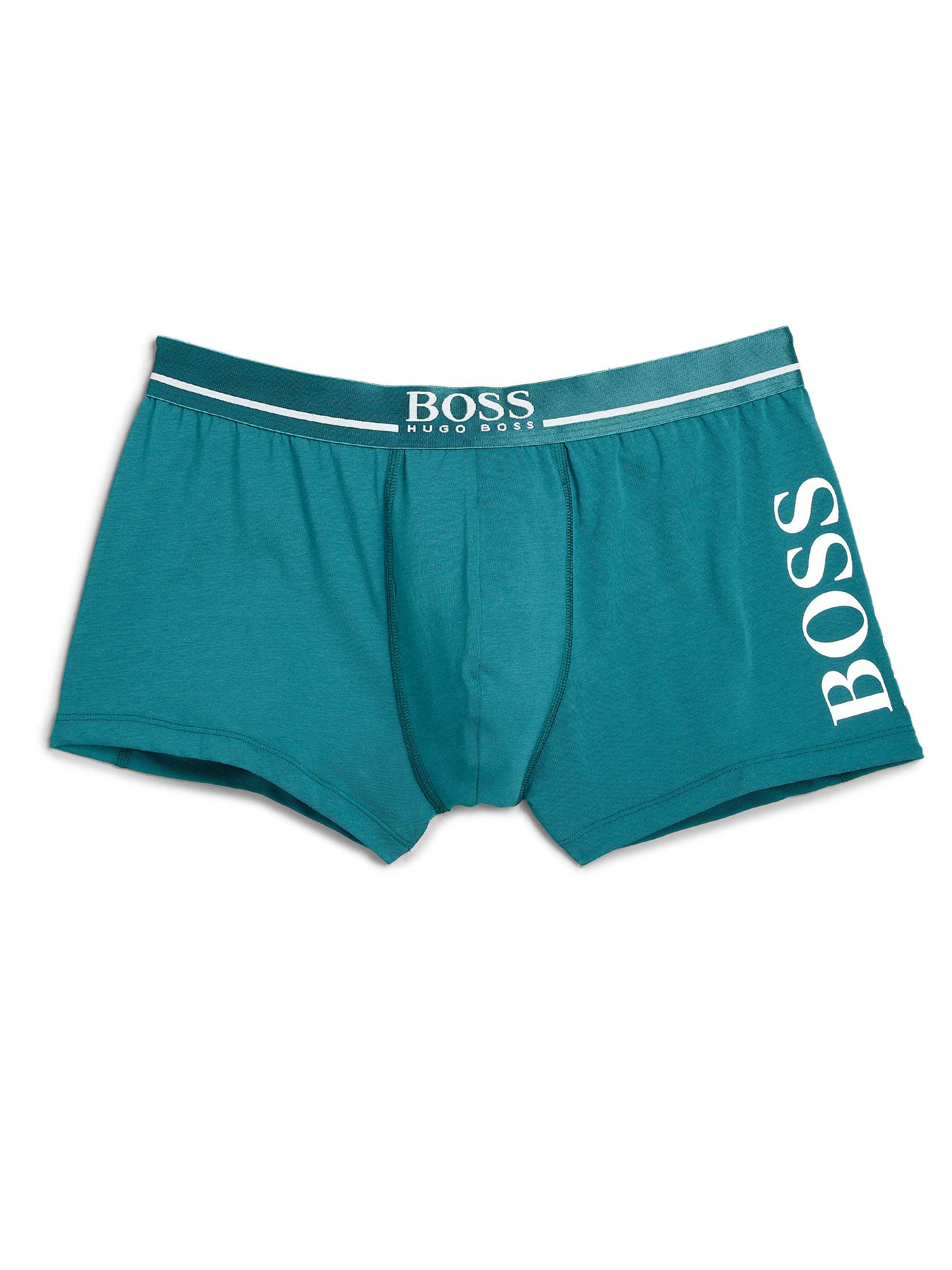 Lyst Boss Boss Boxer 24 Logo Stretch Cotton Briefs In Green For Men