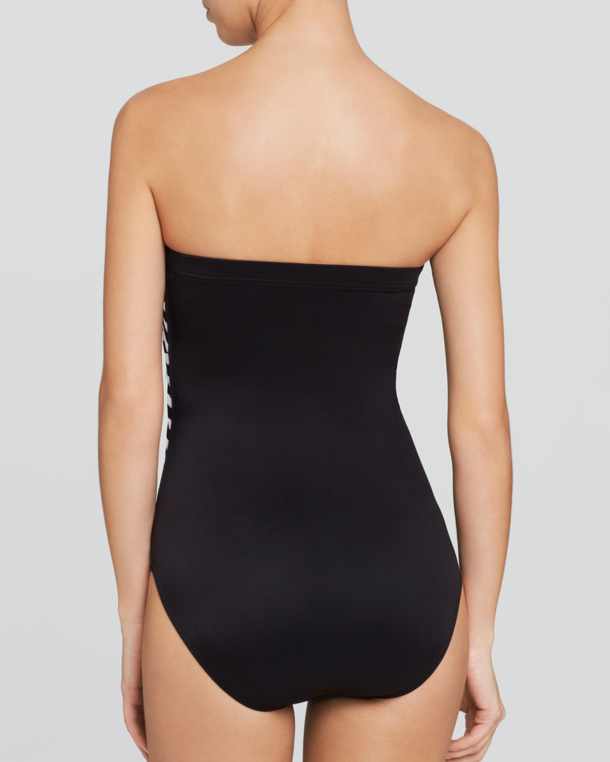 Miraclesuit New Directions Muse One Piece Bandeau Swimsuit In Black Lyst