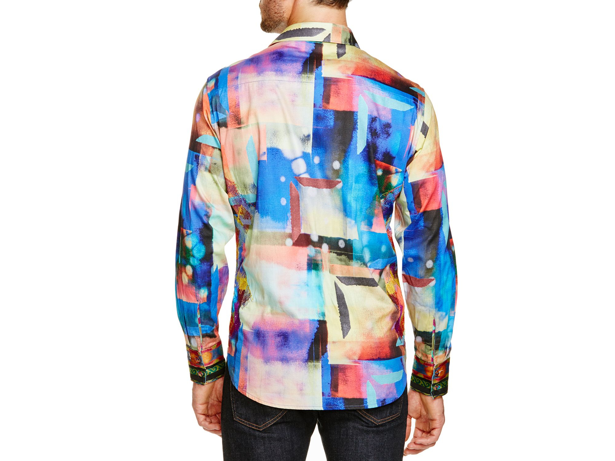 Lyst - Robert Graham Limited Edition Geometric Watercolor Print Classic ...