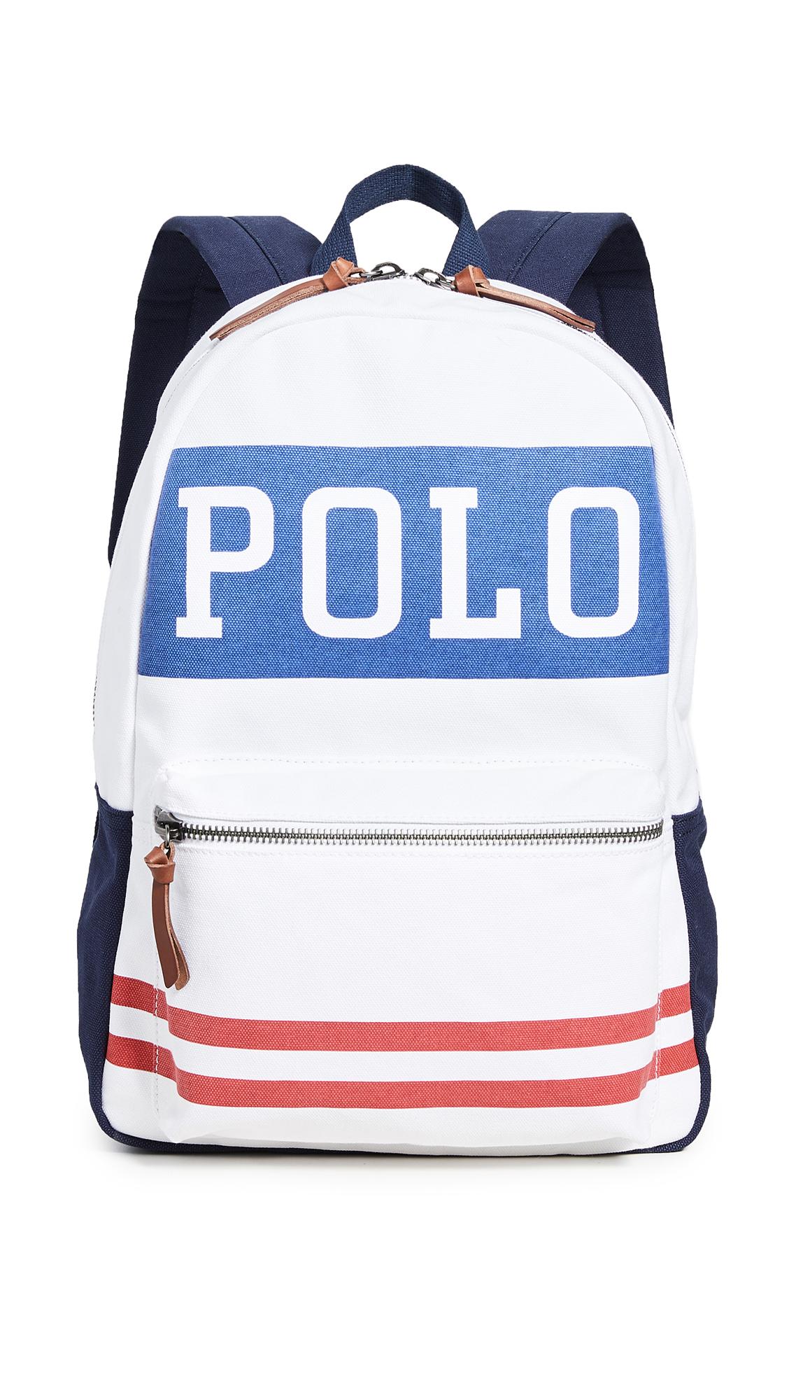 Polo Ralph Lauren Polo Canvas Backpack in White for Men - Lyst