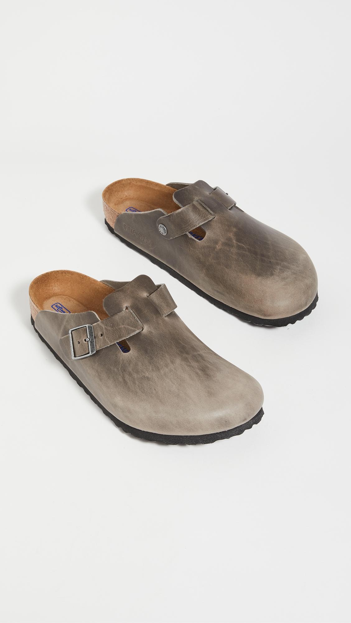 Birkenstock Leather Boston Soft Footbed Clogs for Men - Lyst Birkenstock Leather Boston Soft Footbed Clogs for Men - Lyst