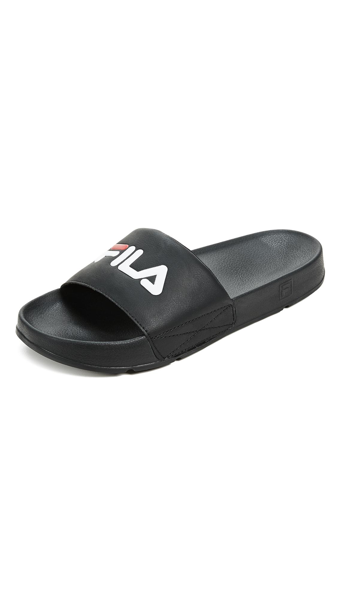 Fila Drifter Slide Sandals In Black For Men Lyst