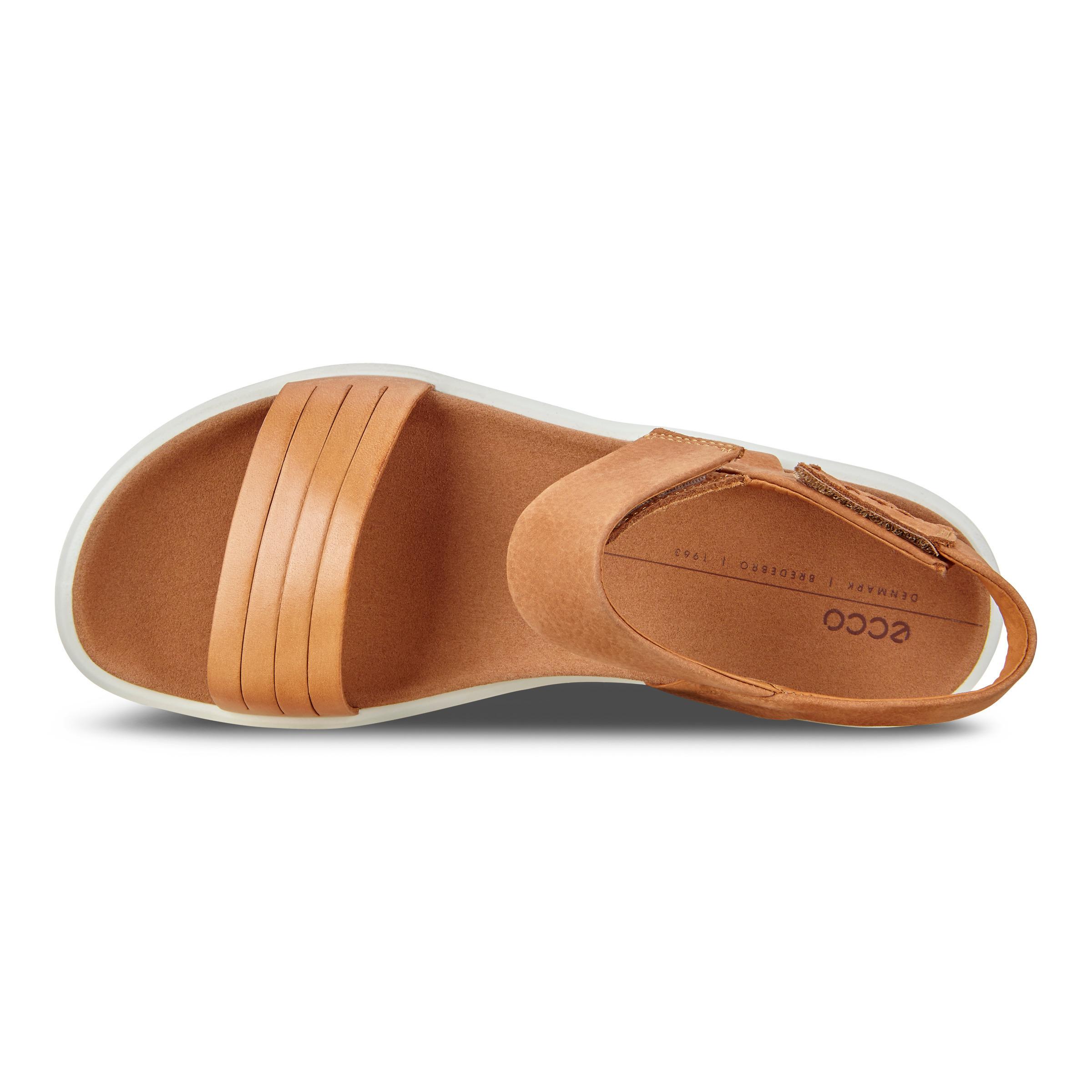 Vilebrequin Leather Ecco Flowt Flat Contrast Sole Sandals Size in Brown ...