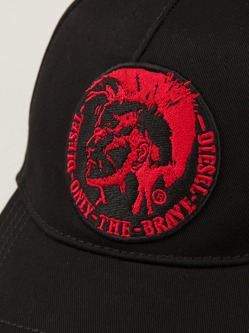 DIESEL Logo Patch Baseball Cap in Black for Men - Lyst