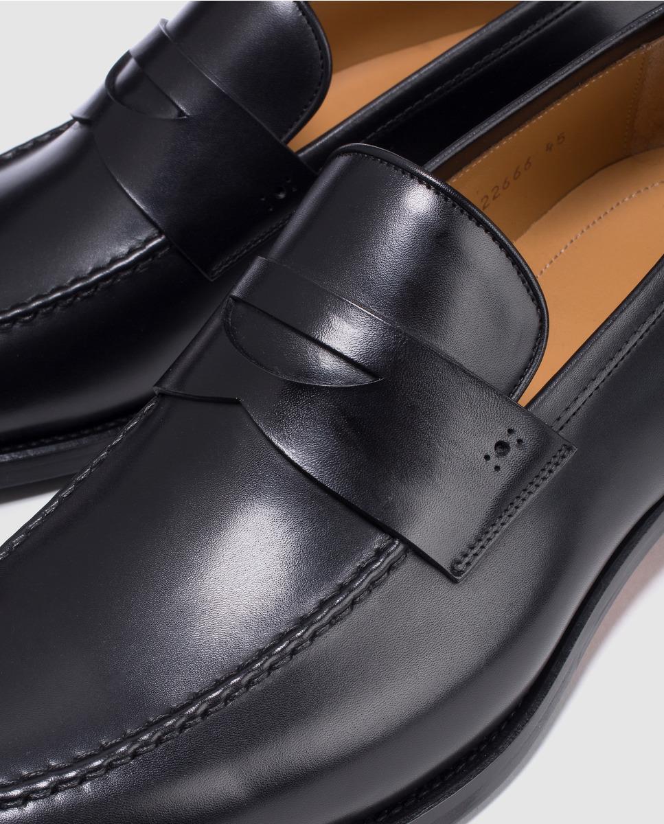 Magnanni Leather Loafers With Penny Loafer Band in Black for Men - Lyst