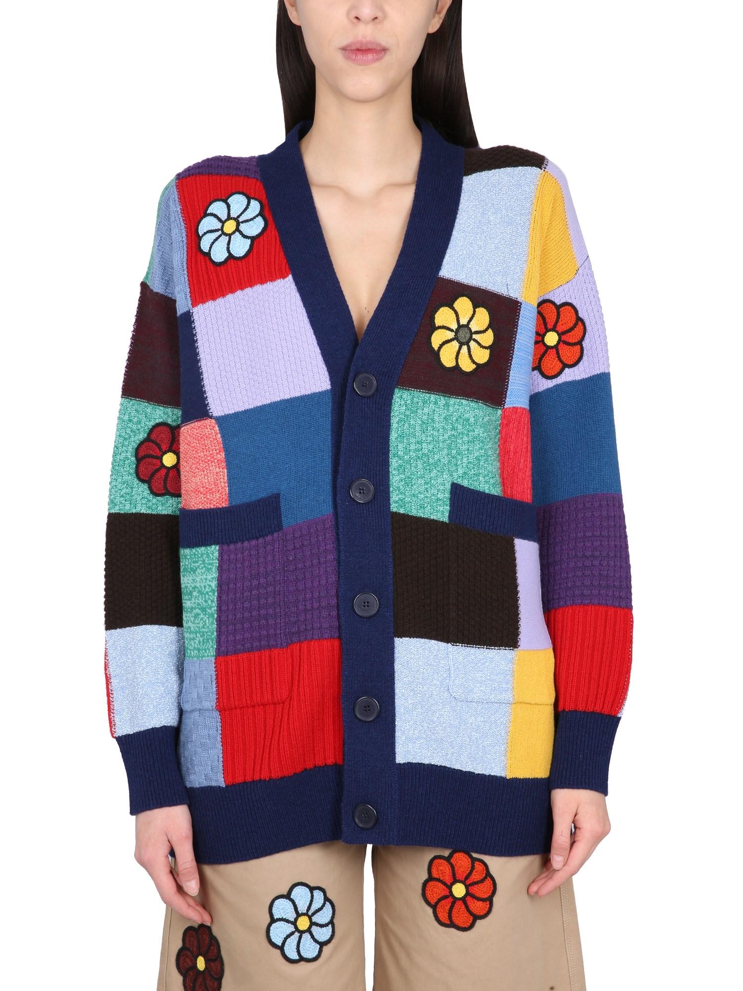 Moncler Genius Patchwork Pattern Cardigan 1 Moncler Jw Anderson in Blue ...