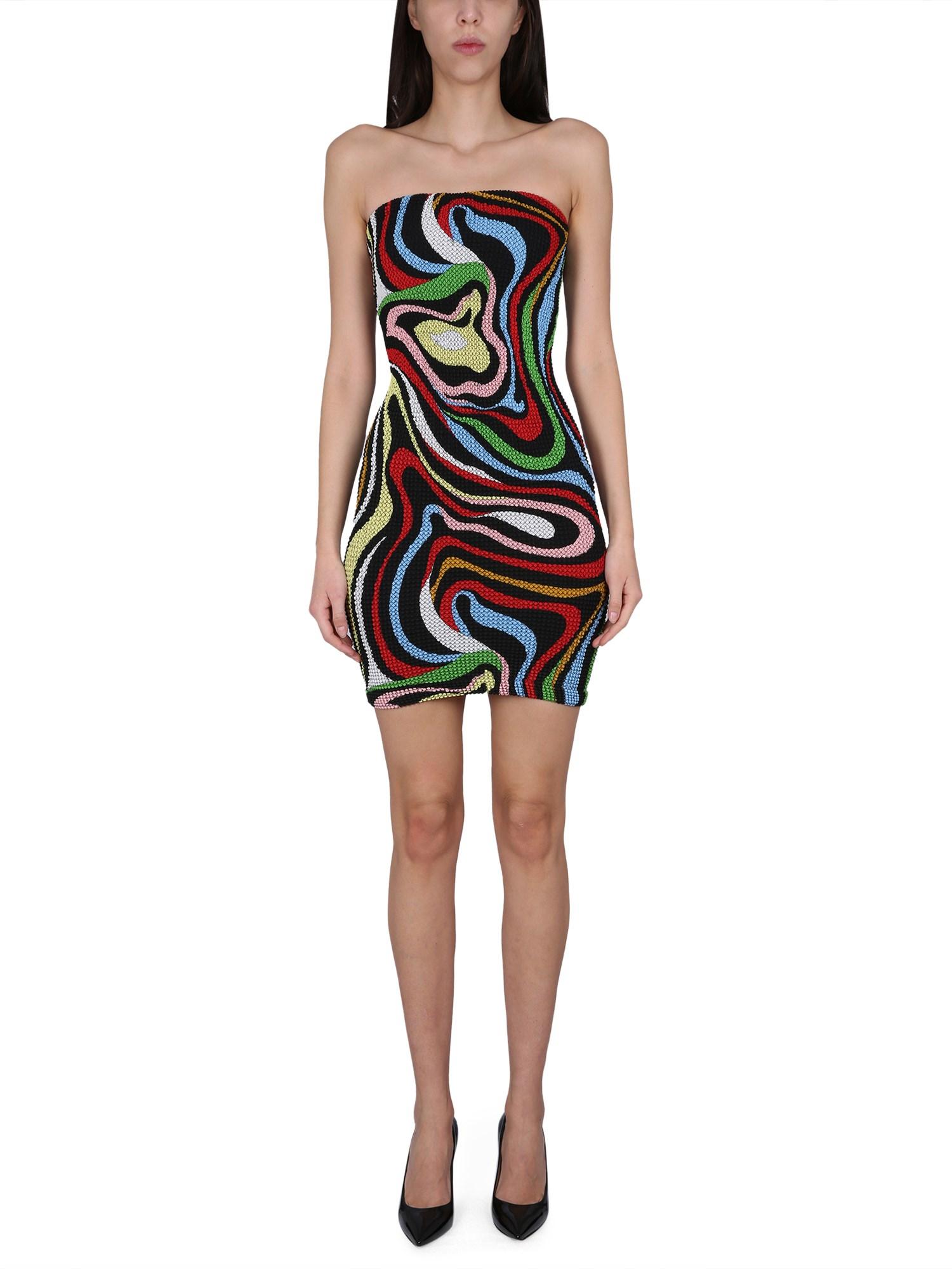 Emilio Pucci Mini Dress In Seersucker in Black | Lyst