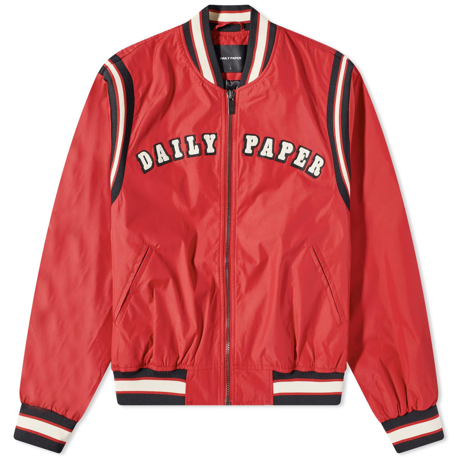 Daily Paper Peregia Varsity Jacket in Red for Men | Lyst