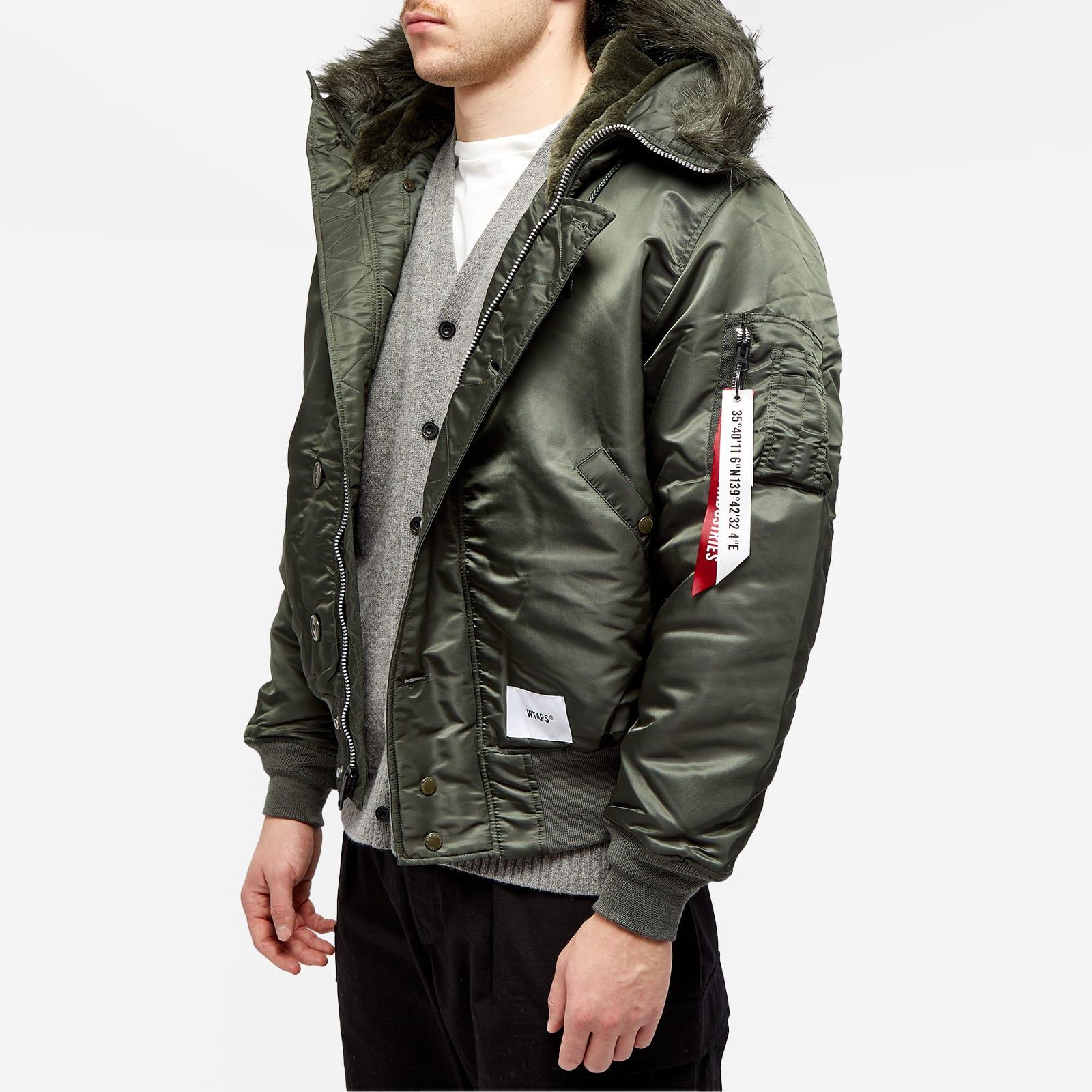 WTAPS X Alpha Industries N-3B Parka Jacket in Green for Men WTAPS X Alpha Industries N-3B Parka Jacket in Green for Men