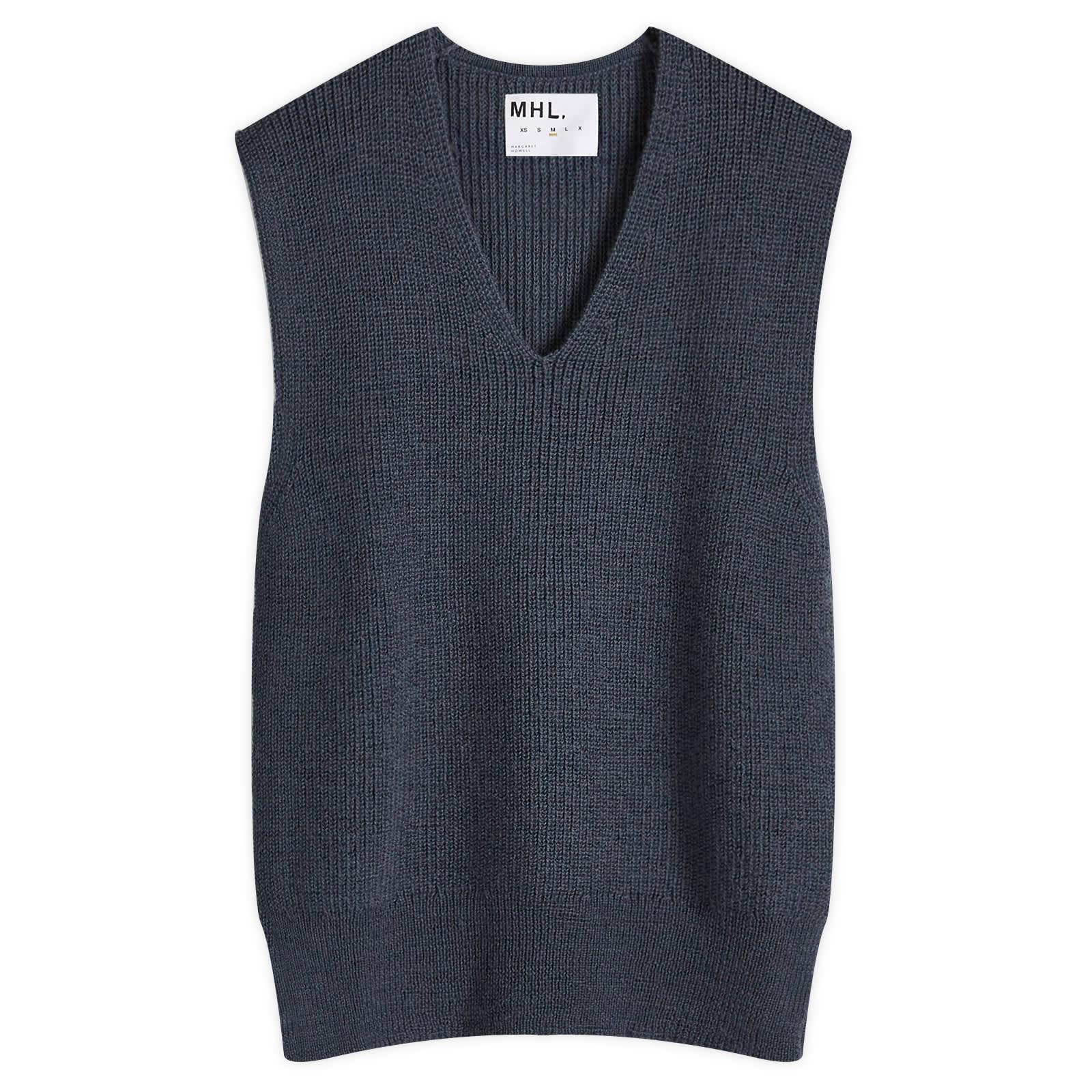 MHL by Margaret Howell Chunky Knit Slipover Vest Uniform in Blue for ...