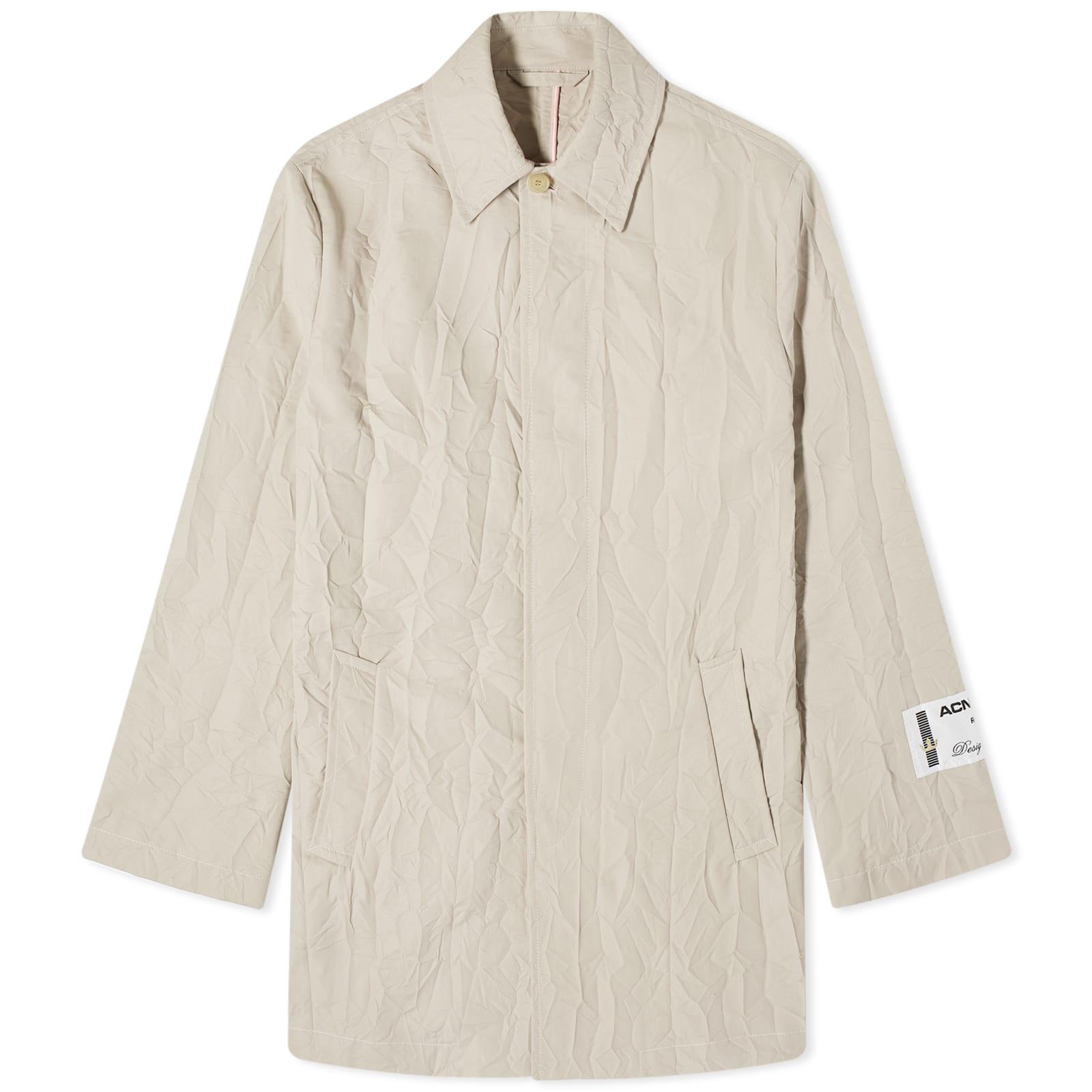 Acne Studios Okort Crinkle Trench Coat in White for Men | Lyst