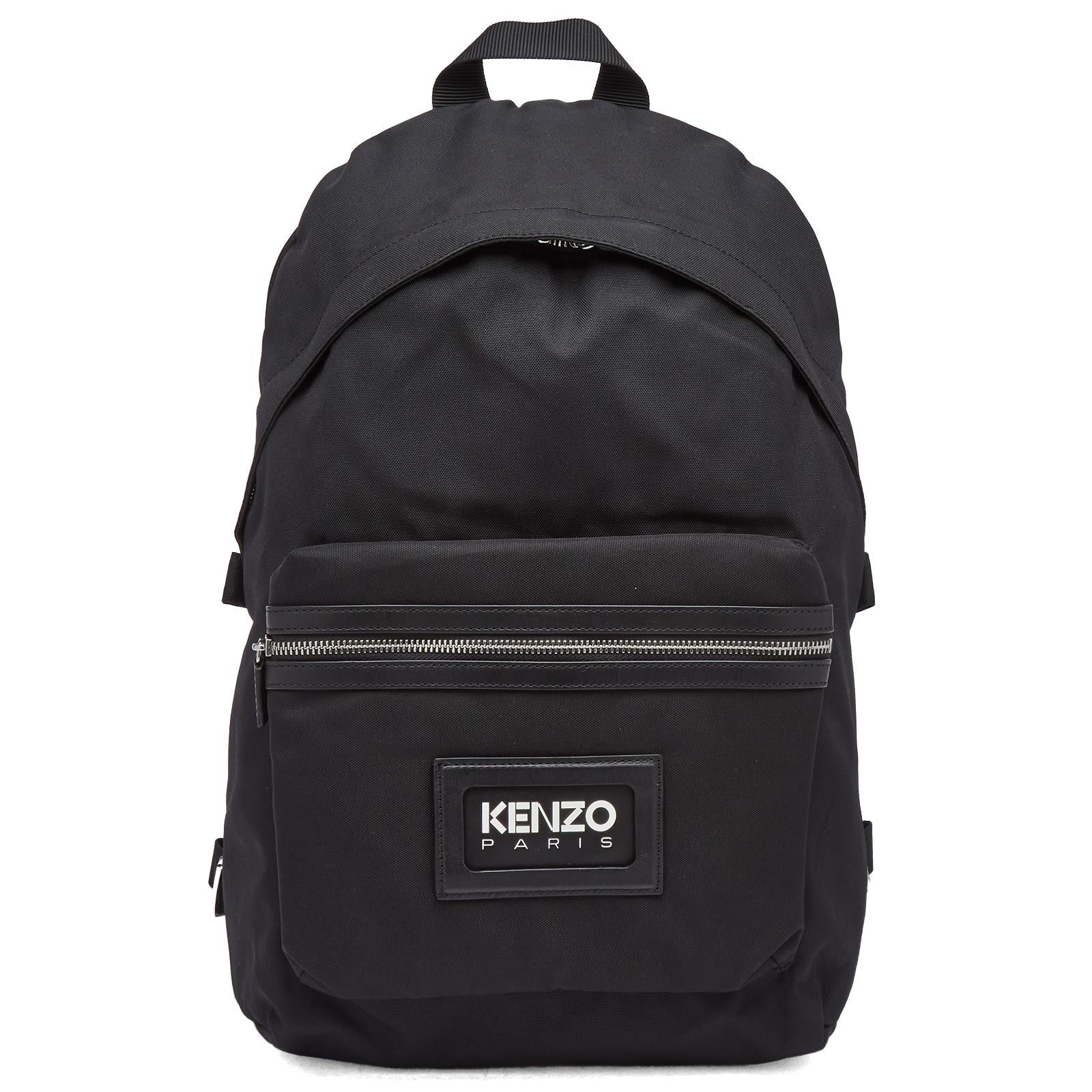 KENZO Logo Nylon Backpack in Black for Men | Lyst