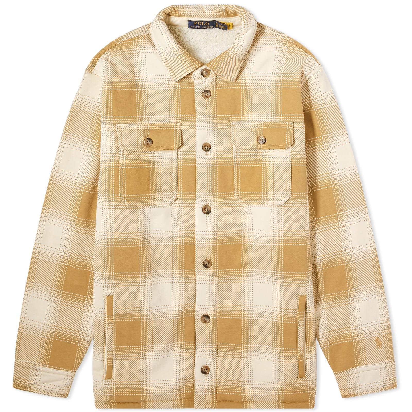 Polo Ralph Lauren Quilted Plaid Overshirt in Natural for Men | Lyst
