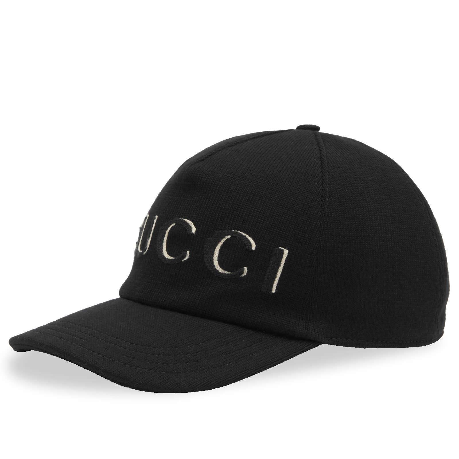 Gucci Logo Wool Cap in Black for Men | Lyst