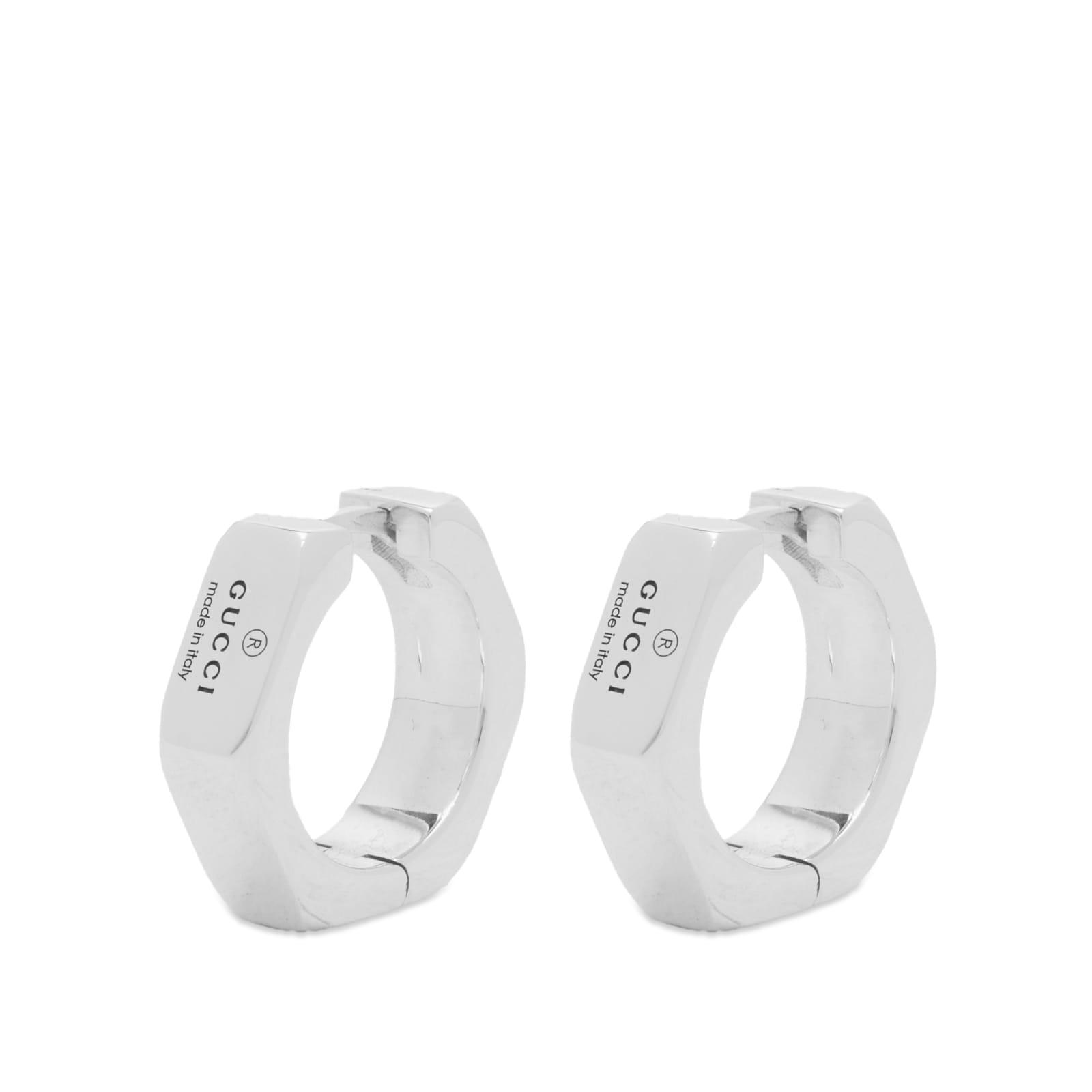 Gucci Trademark Hexagonal Earrings in White | Lyst