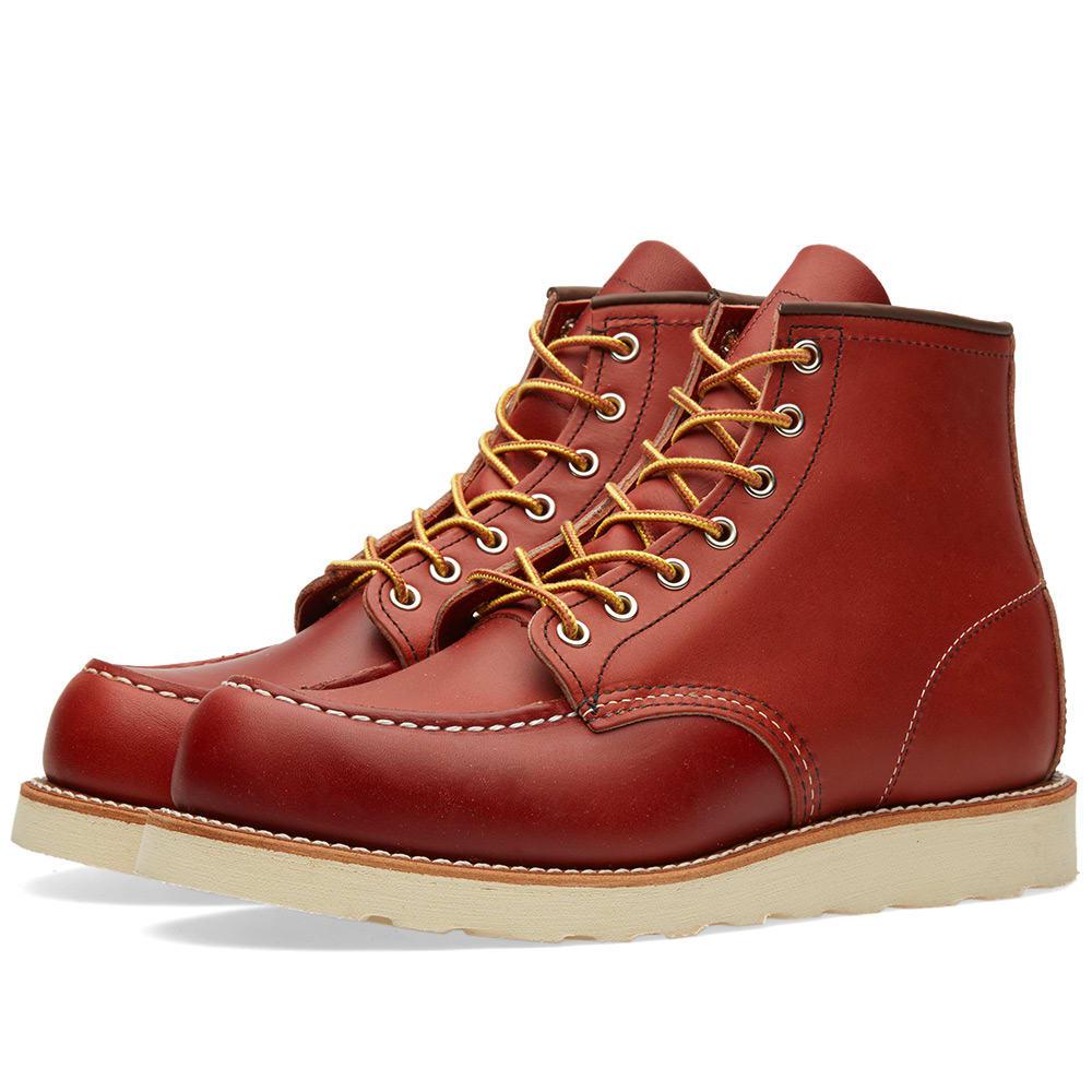 Red Wing 6 Inch Moc Toe Boot in Red for Men | Lyst