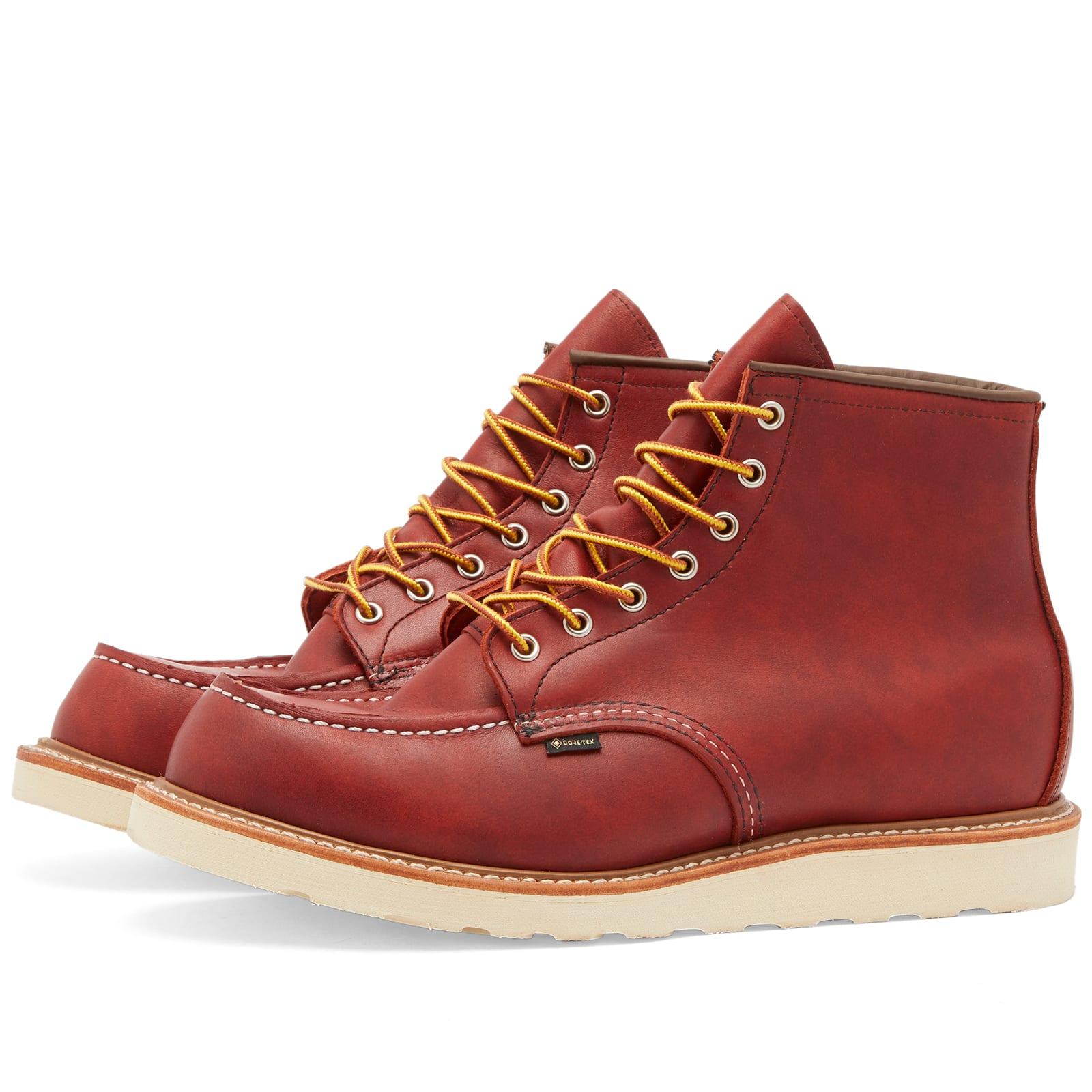 Red Wing Wing 8864 Heritage Work 6" Moc Toe Gore-Tex Boot in Red for ...