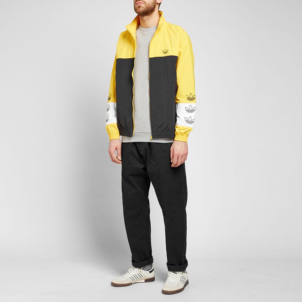 adidas Synthetic Blocked Warm Up Sweat in Yellow for Men - Lyst