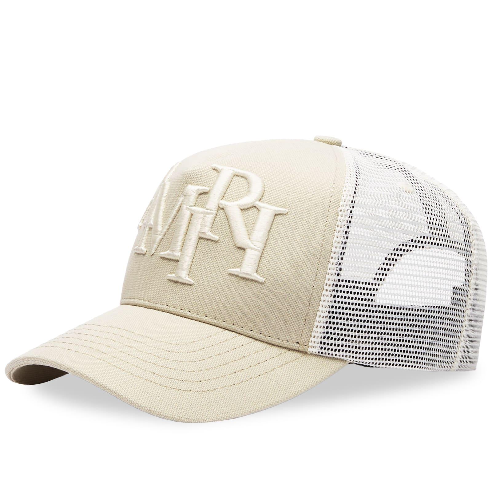 Amiri staggered Logo Trucker Hat in White for Men | Lyst