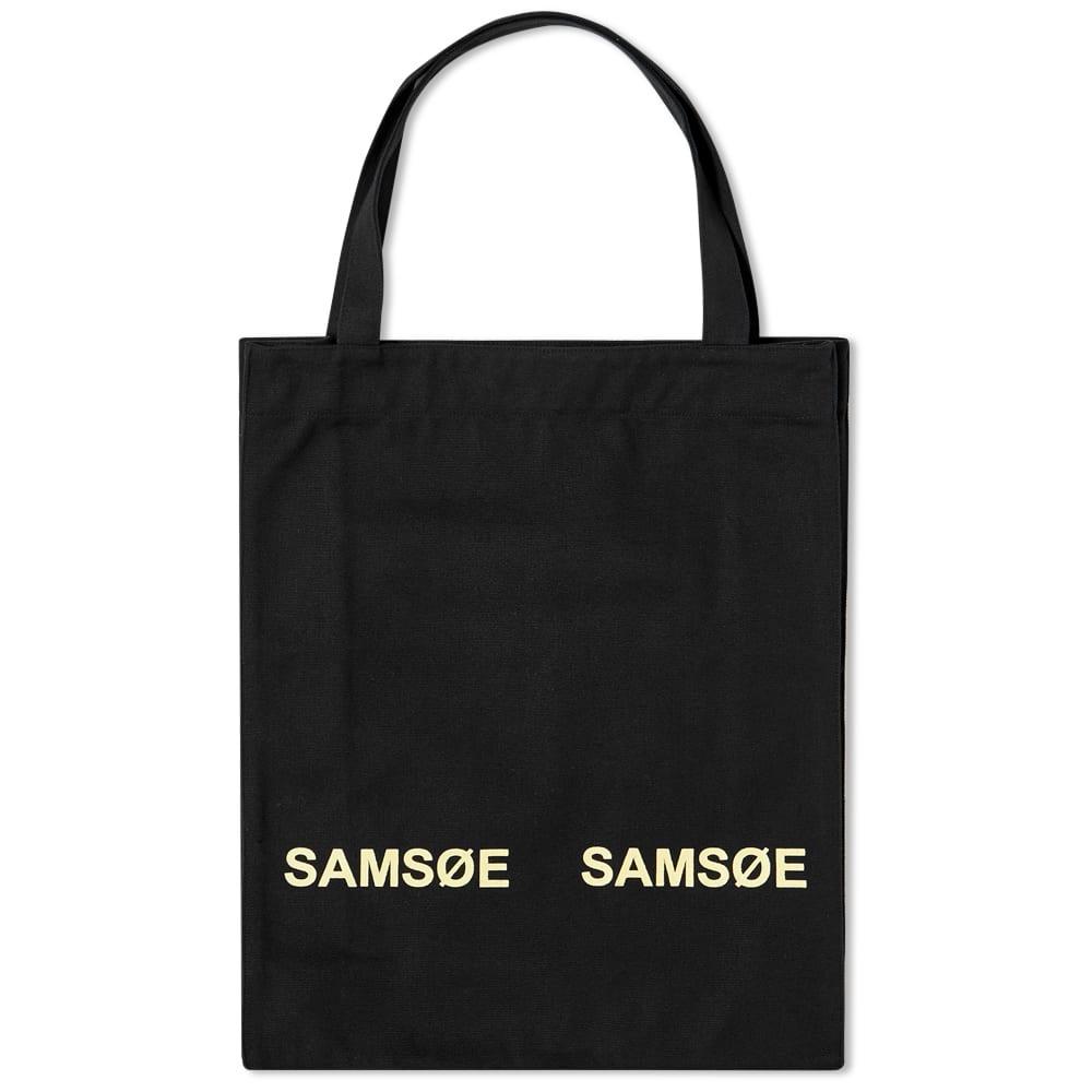 Samsøe & Samsøe Luca Logo Shopper Bag in Black | Lyst