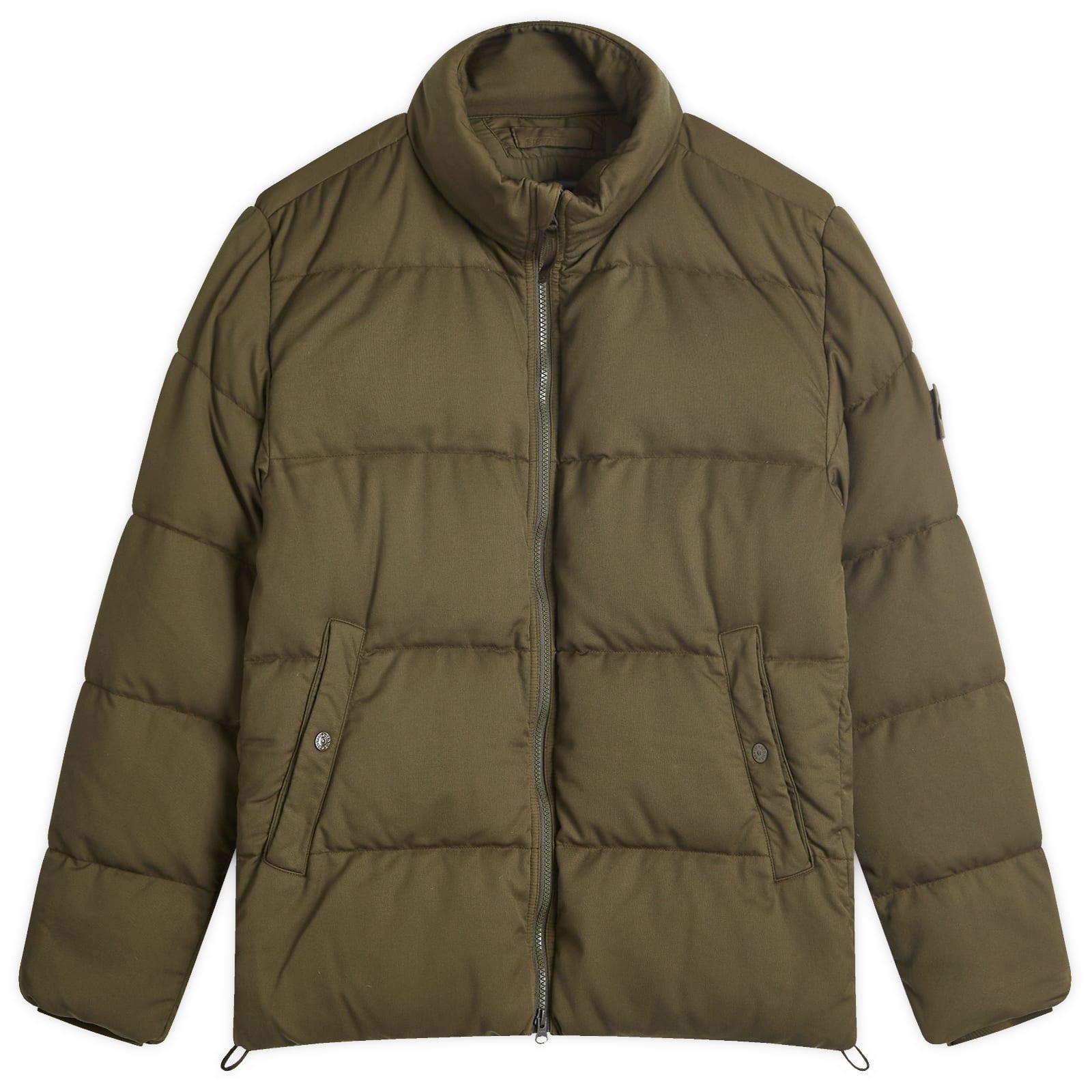 Stone Island Ghost Twill Wool Down-Tc Jacket in Green for Men | Lyst